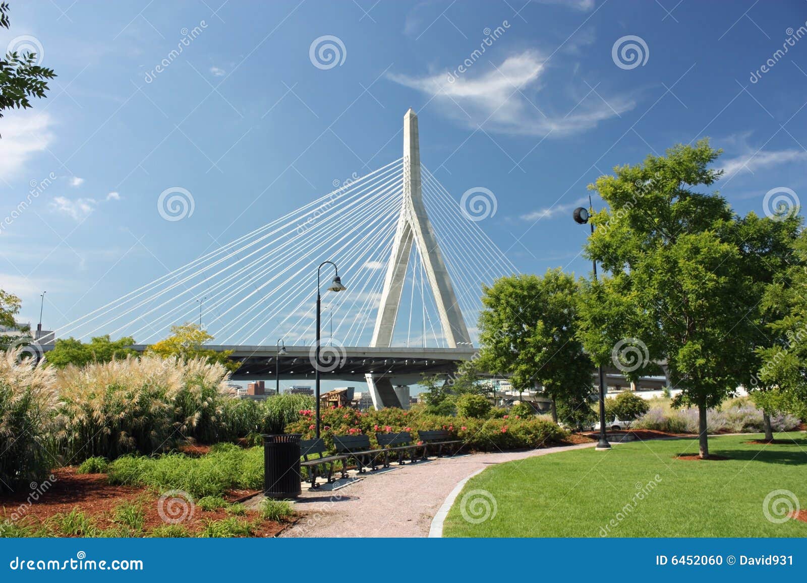 Zakim Bridge stock photo. Image of bridge, road, architectural - 6452060