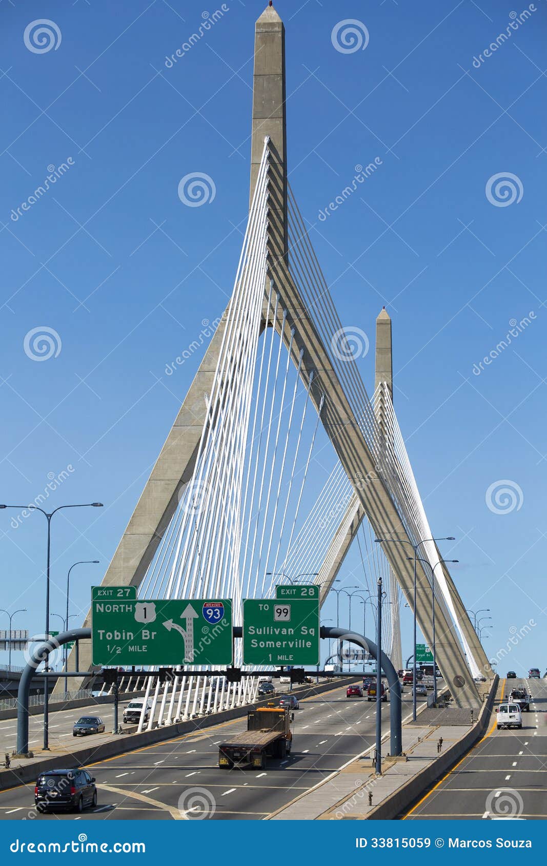 Zakim Bridge editorial stock image. Image of construction - 33815059