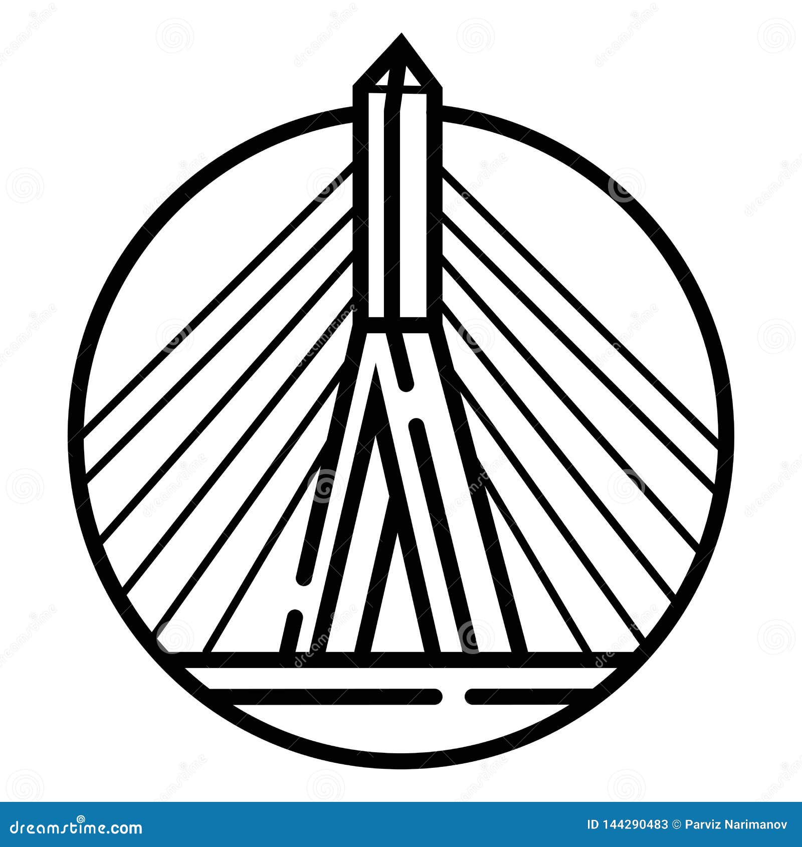 Zakim Bridge icon vector stock illustration. Illustration of ...