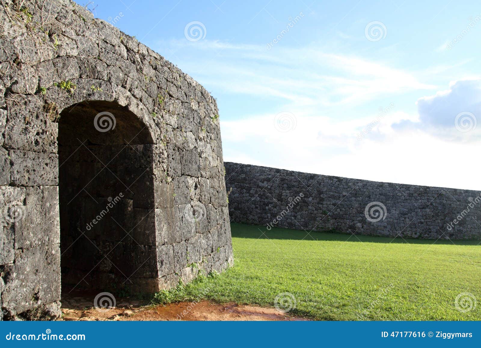 Zakimi castle in Okinawa stock photo. Image of ruins - 47177616