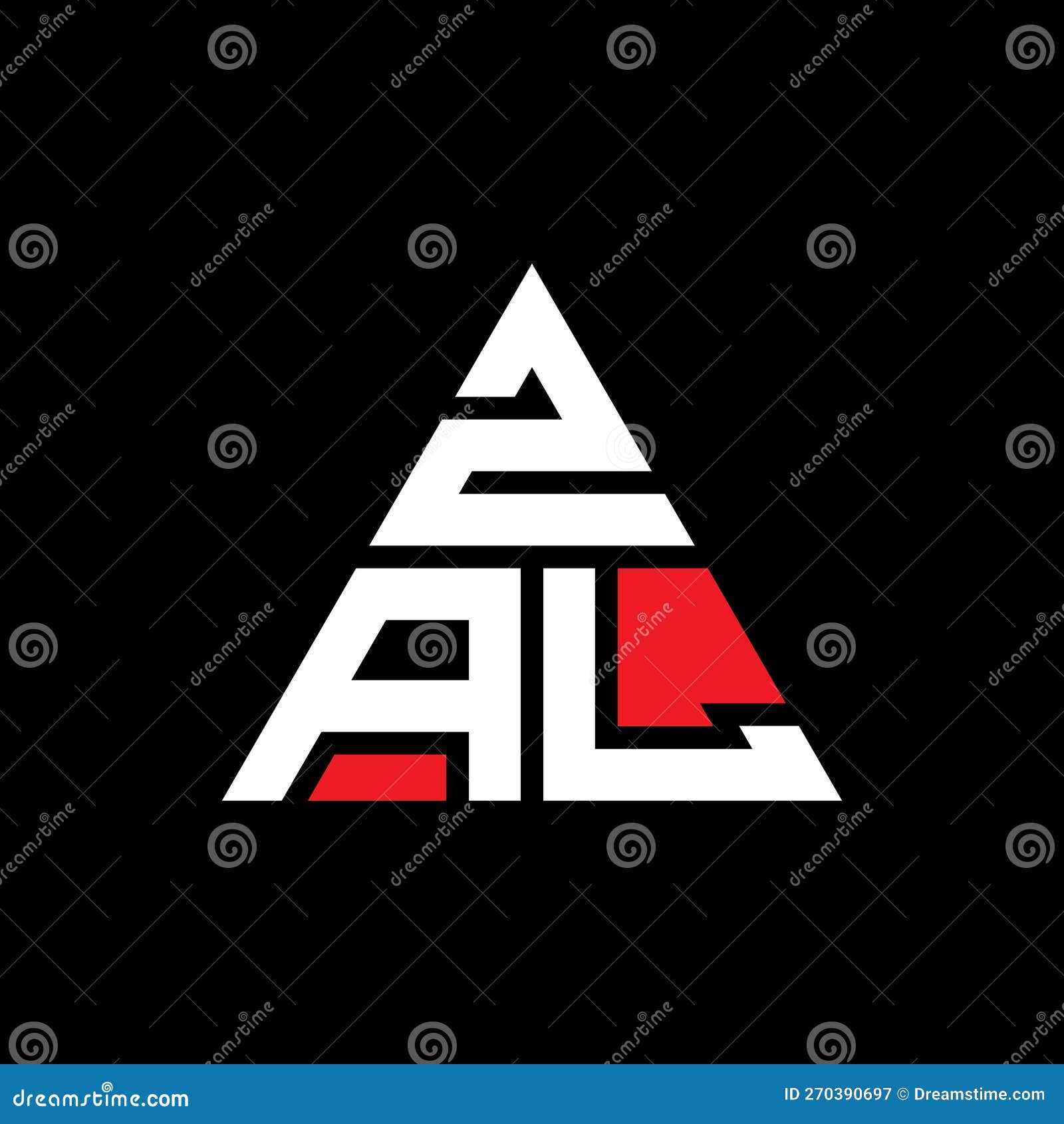ZAL Triangle Letter Logo Design with Triangle Shape. ZAL Triangle Logo ...