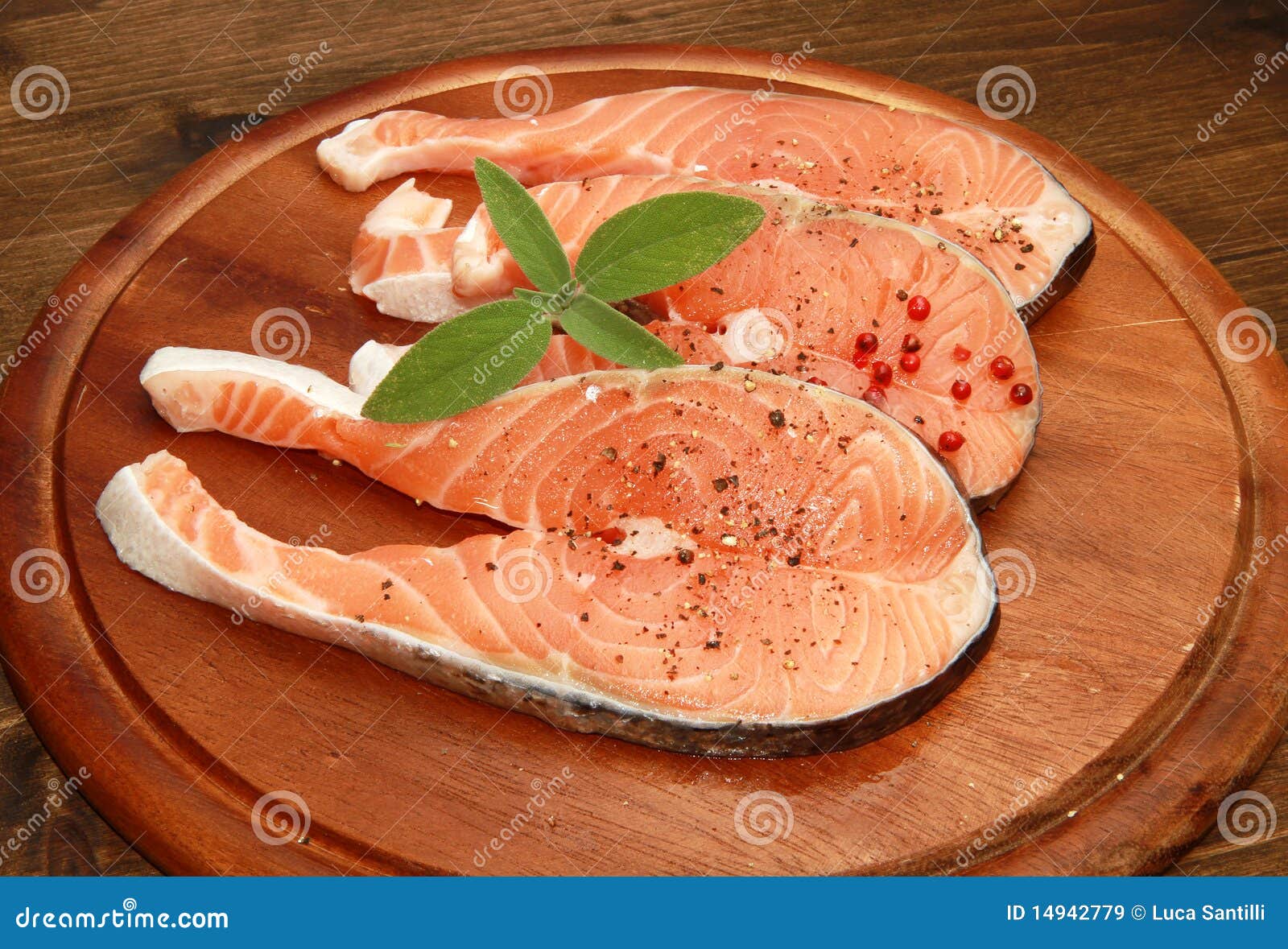 Zalm stock afbeelding. Image of zalm, voedsel, gezond - 14942779