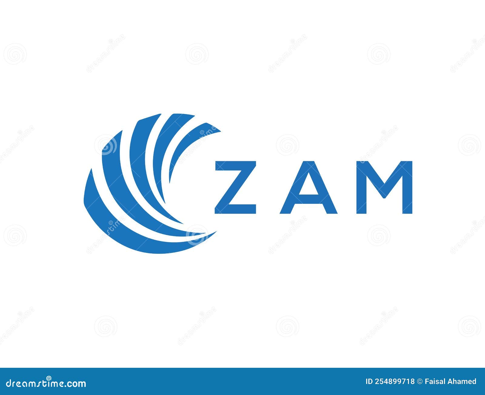 ZAM Letter Logo Design on White Background. ZAM Creative Circle Letter ...