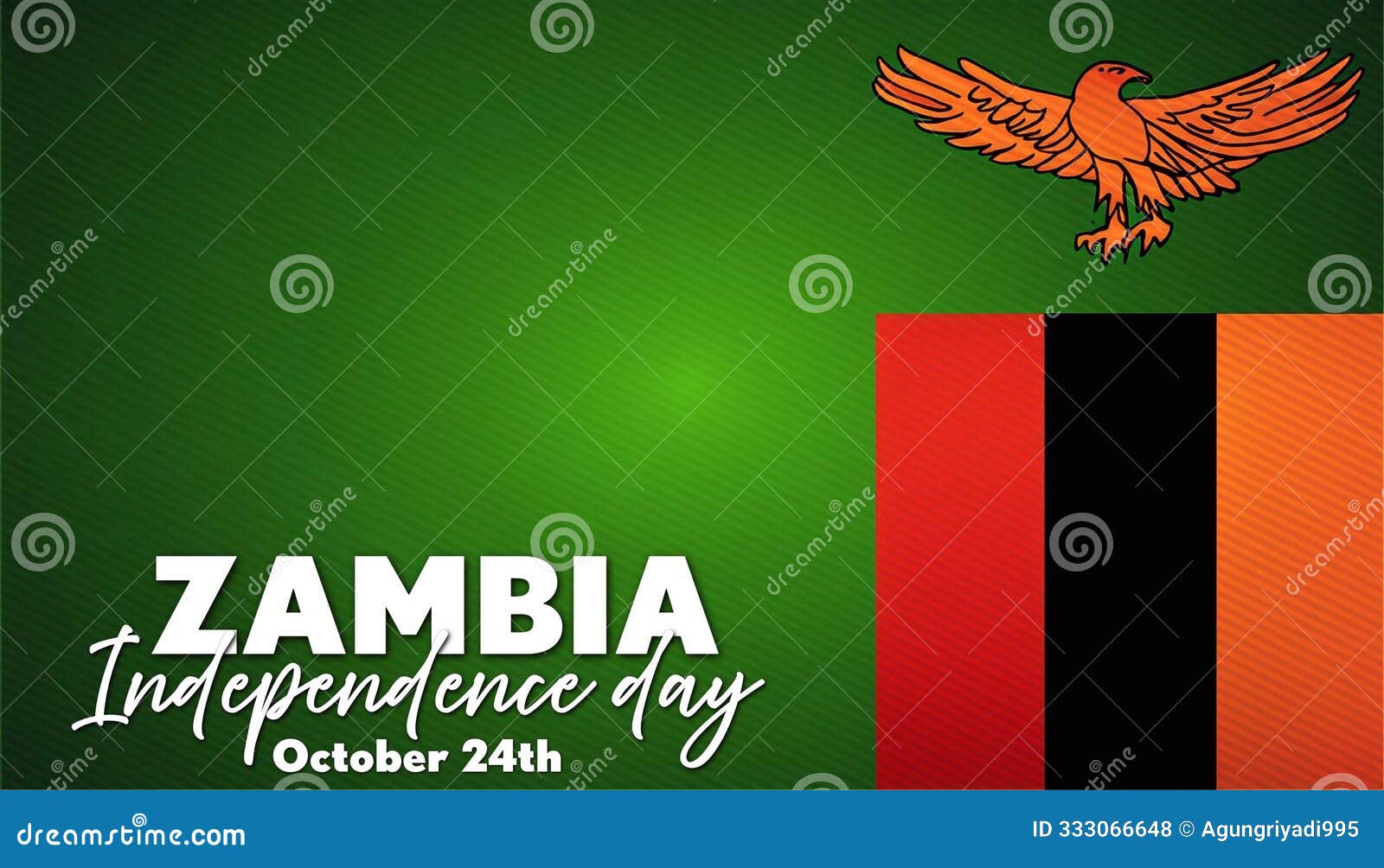 Zambia Independence Day Poster Design Stock Illustration - Illustration ...