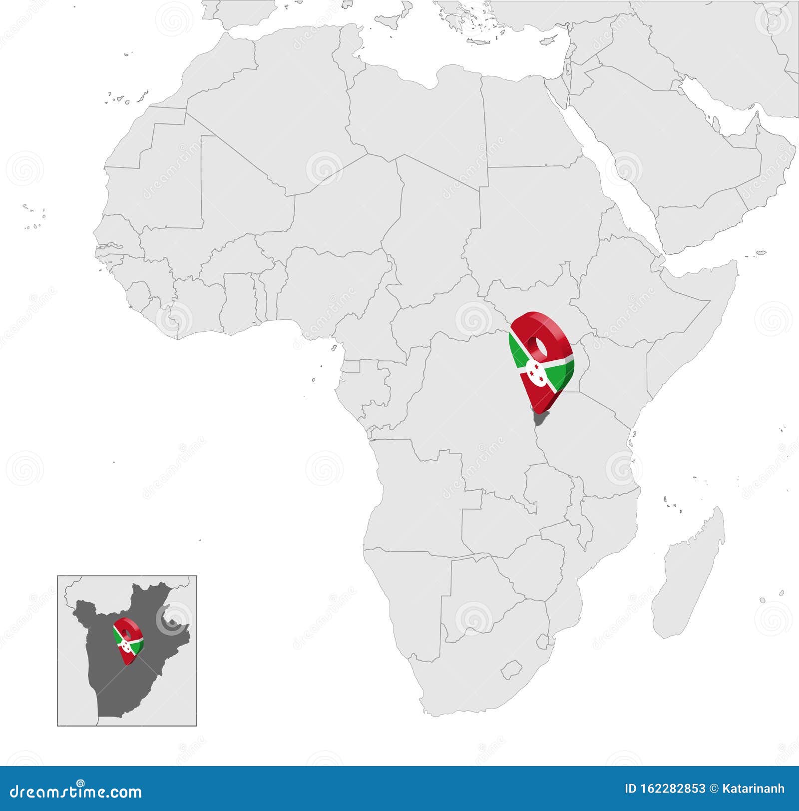Burundi Africa Map Vector Illustration 112725520