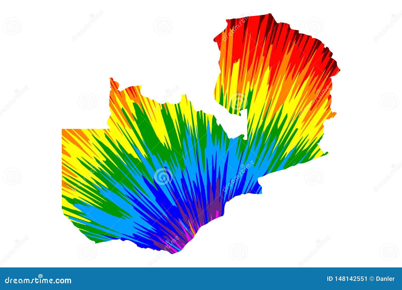 Kitwe City Republic Of Zambia, Copperbelt Province Map Vector ...