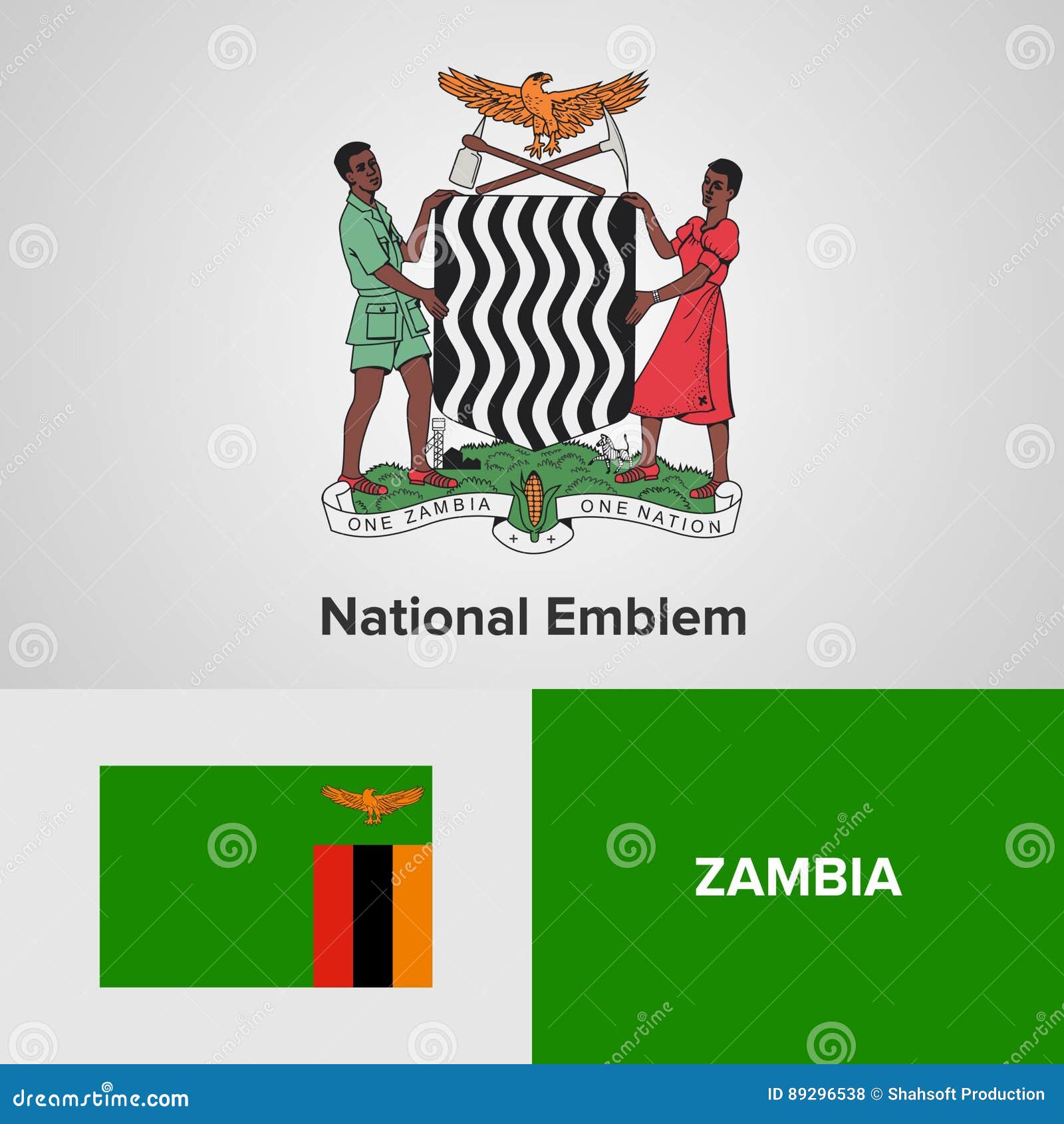 Zambia national symbols stock illustration. Illustration of tradition ...