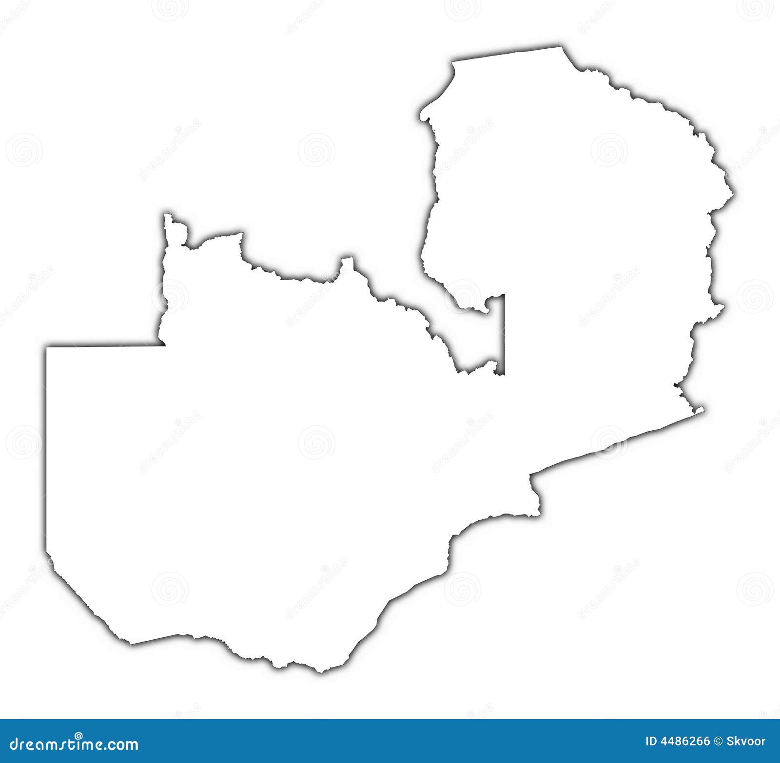 Zambia Outline Map Royalty Free Stock Image - Image: 4486266