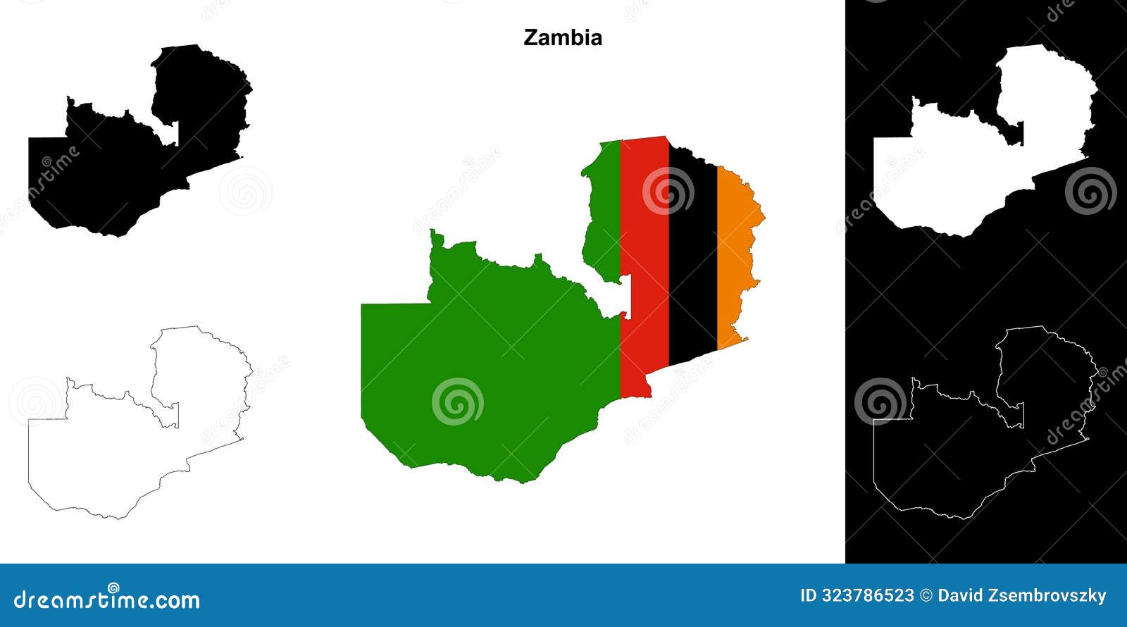 Blank Map Of Zambia. Districts Of Zambia Map. High Detailed Vector Map ...