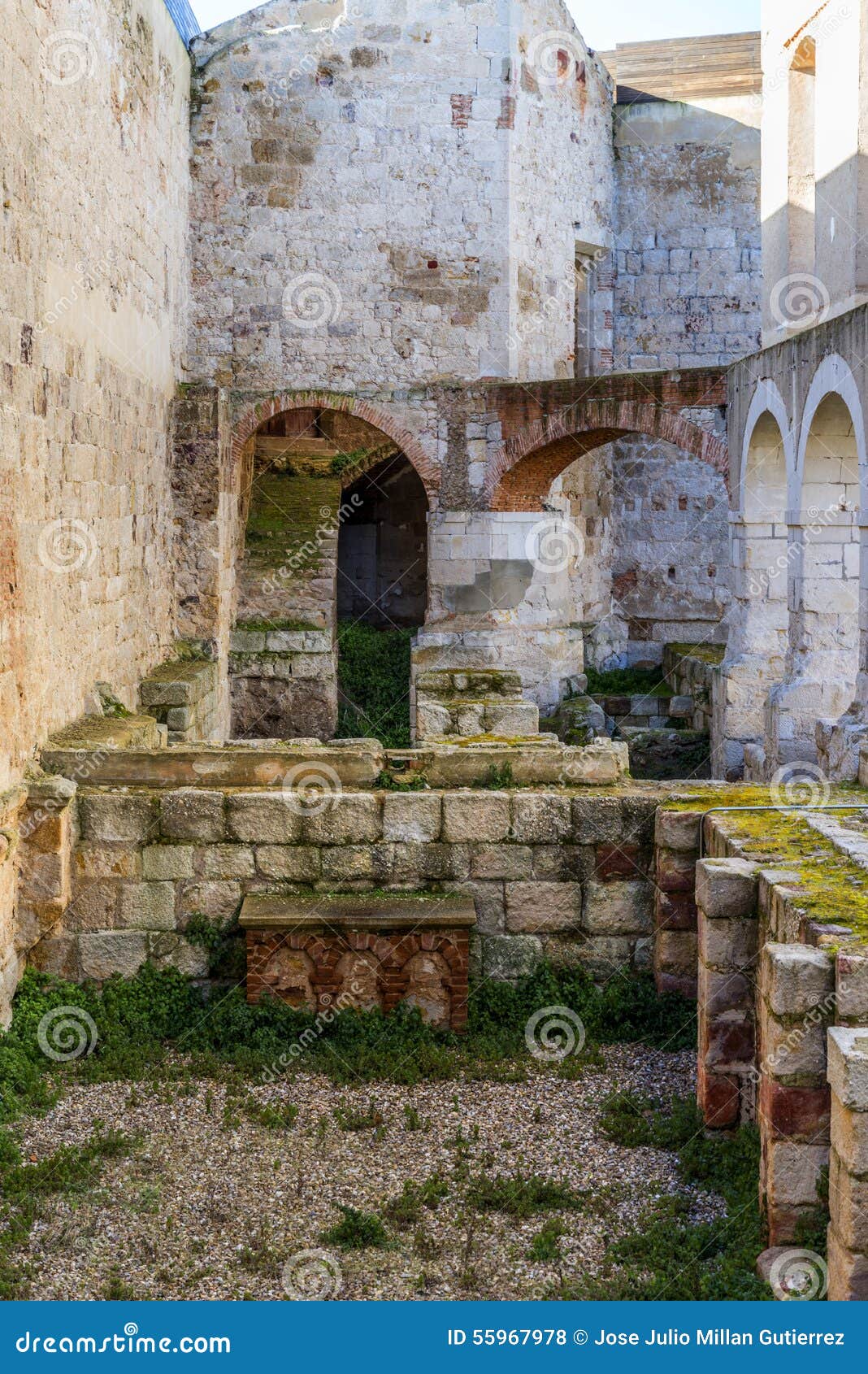 Zamora castle stock photo. Image of defense, perspective - 55967978