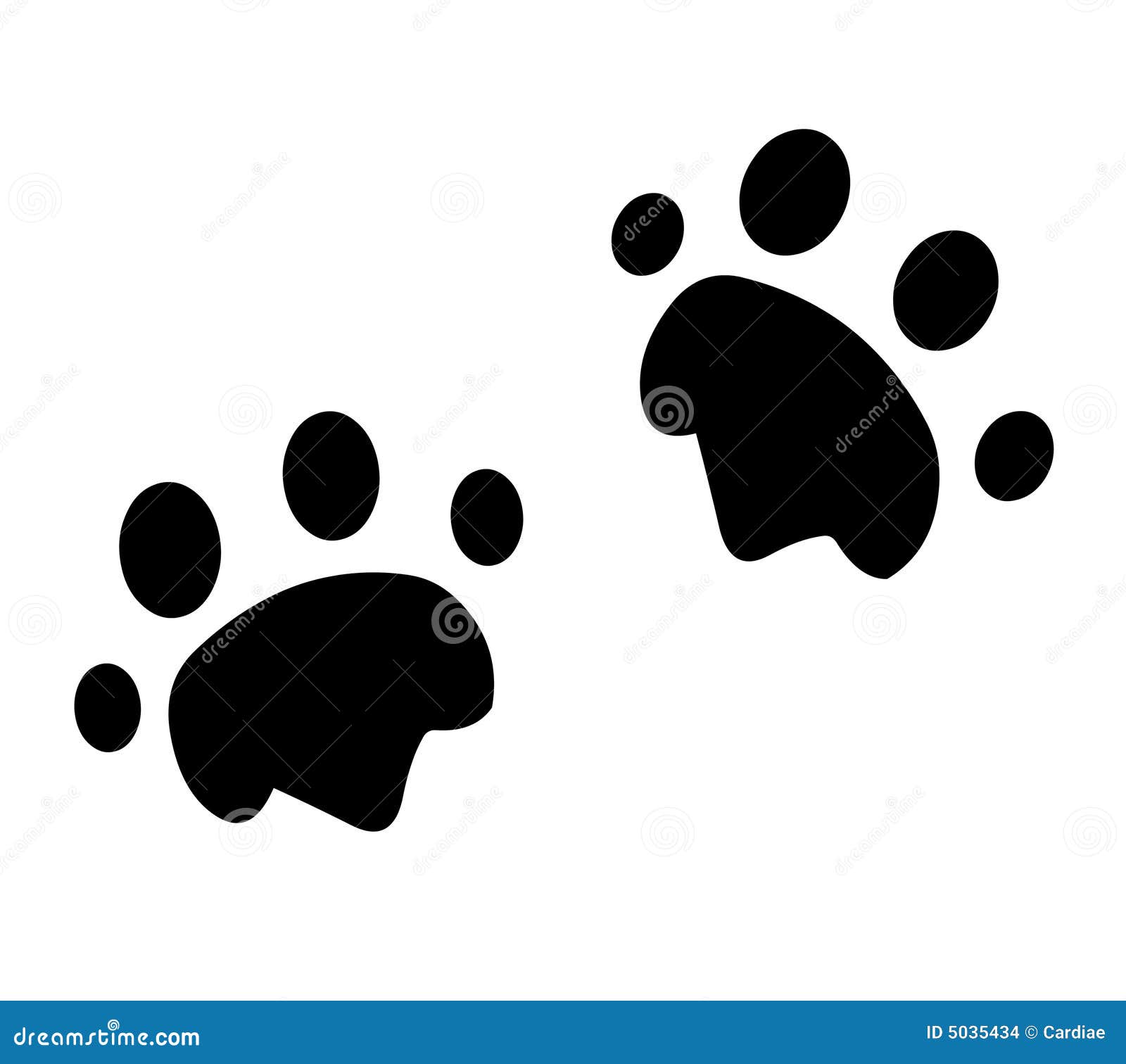 Zampa animale di orme illustrazione di stock. Illustrazione di branca ...