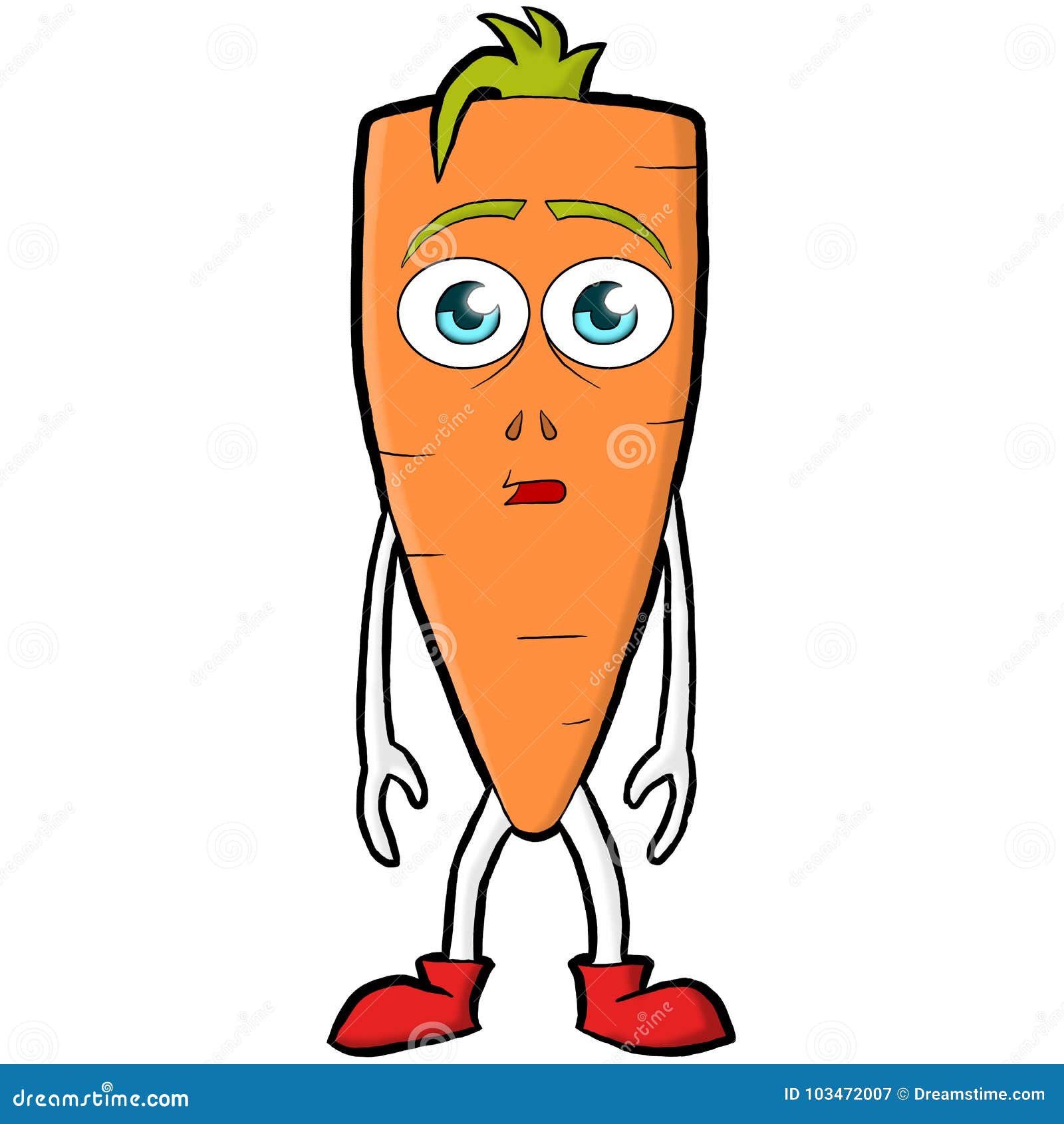 Zanahoria pasmada stock de ilustración. Ilustración de nervioso - 103472007