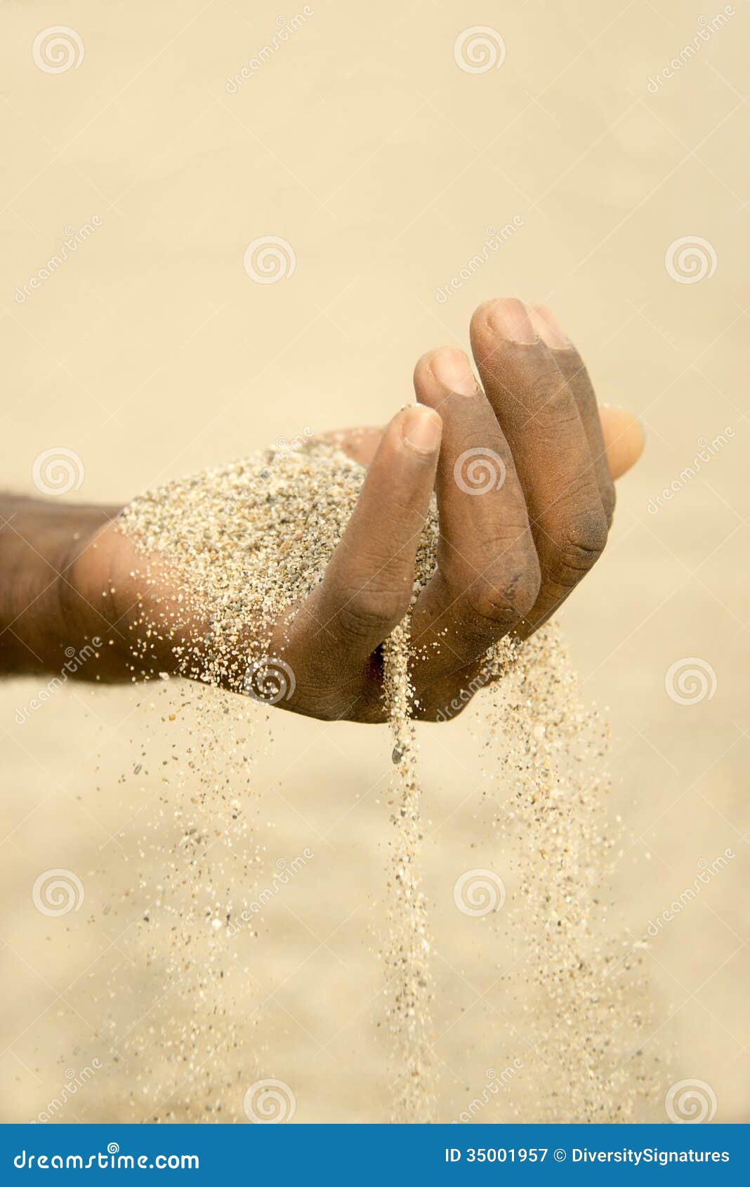 Zand - Ontvolking in De Sahel Stock Afbeelding - Image of vuist, hoop ...