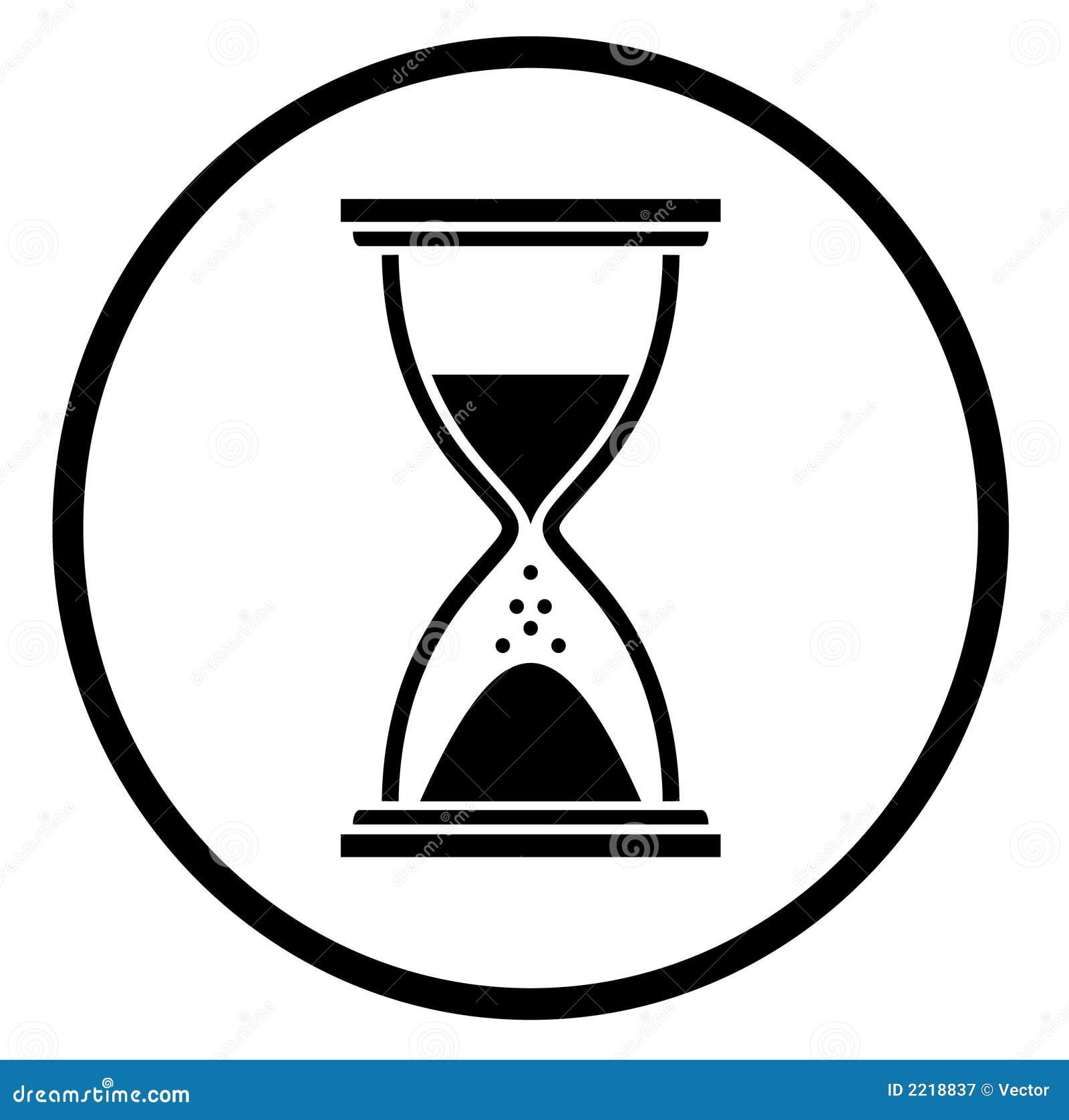 Zandloper vector illustratie. Illustration of wacht, ochtend - 2218837