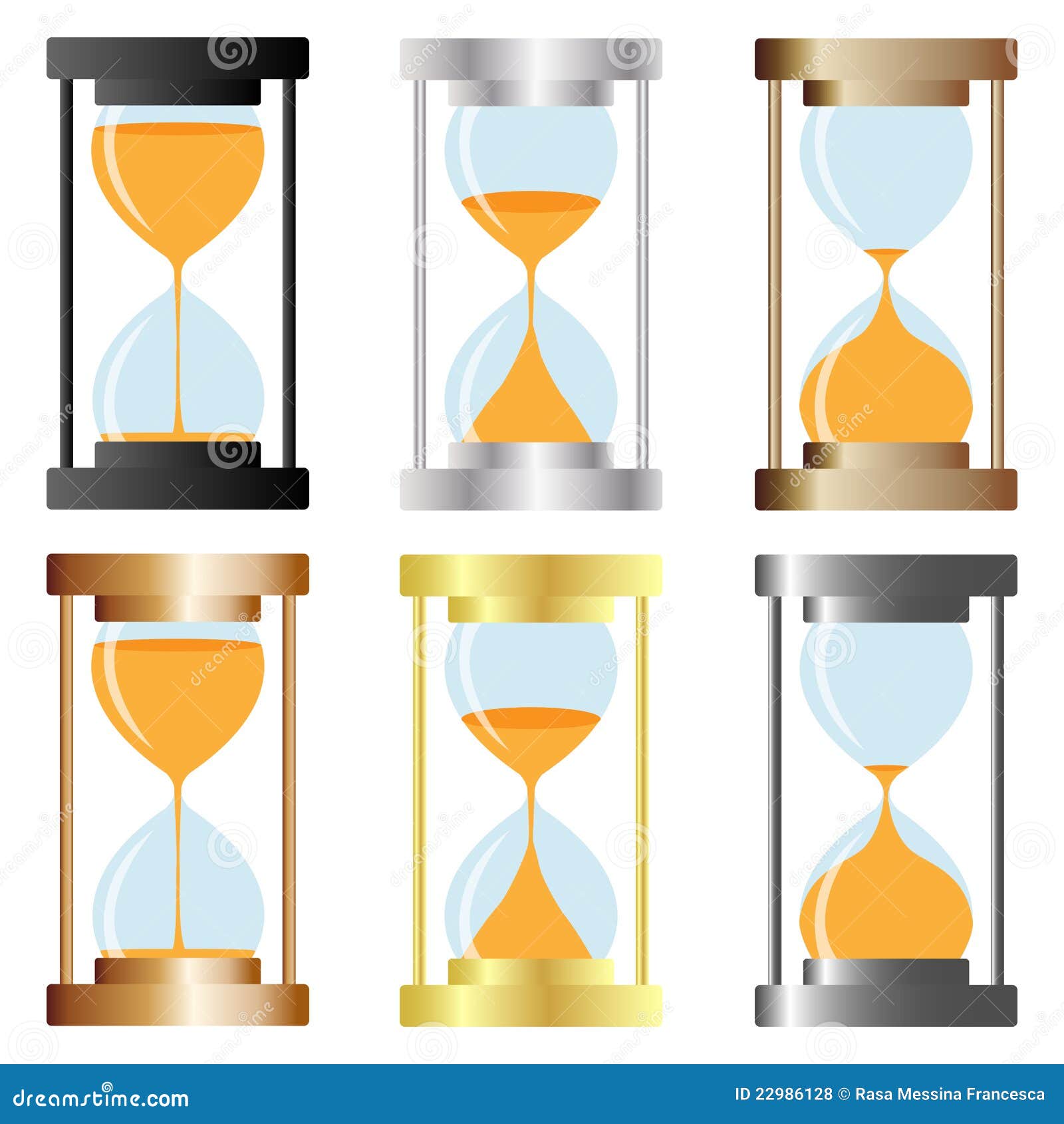 Zandloper vector illustratie. Illustration of zwart, voorwerpen - 22986128