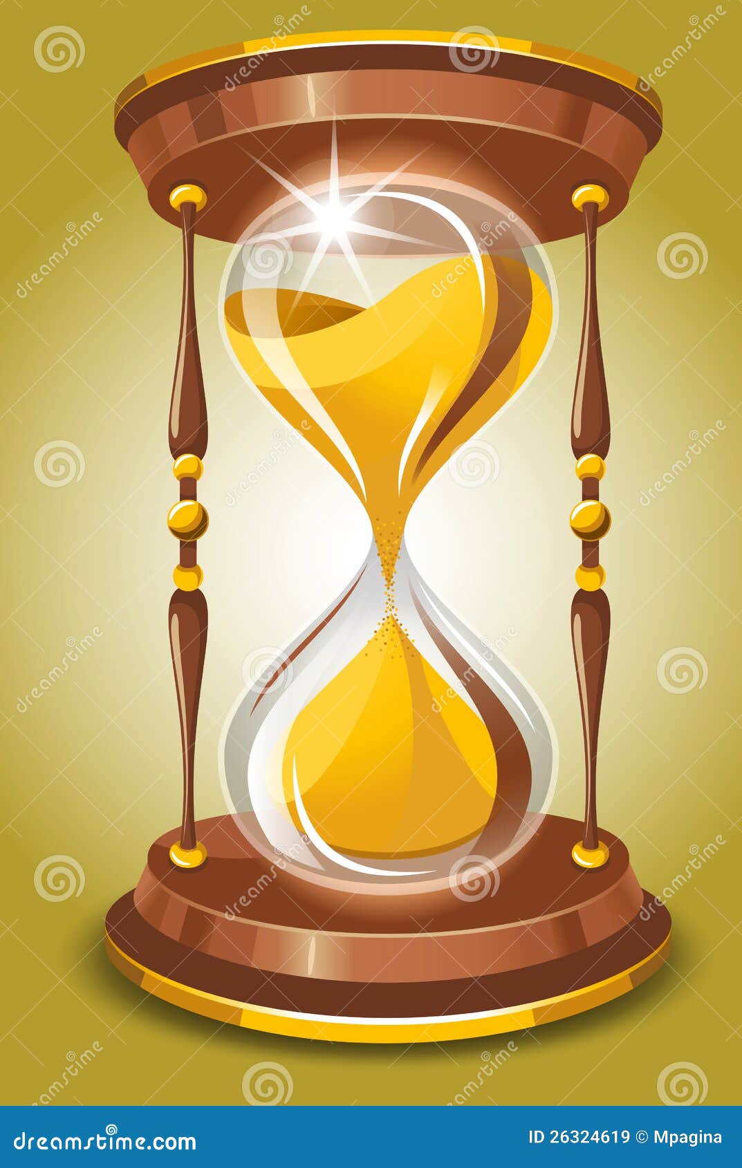 Zandloper vector illustratie. Illustration of instrument - 26324619