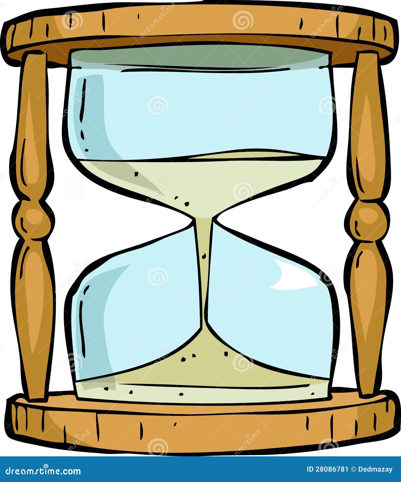 Zandloper vector illustratie. Illustration of periode - 28086781