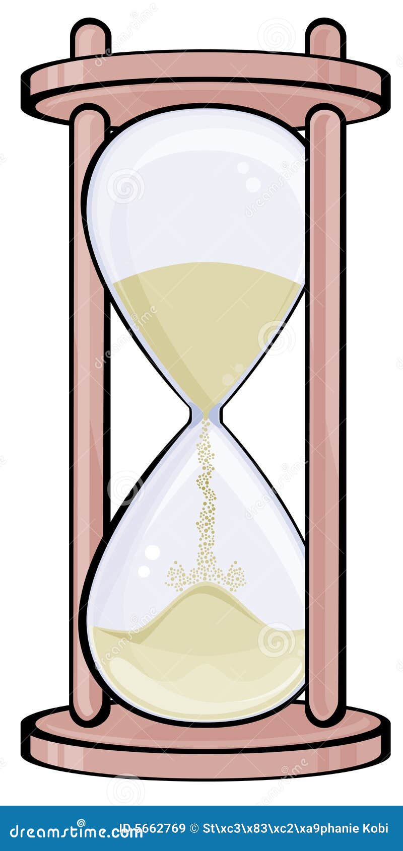 Zandloper vector illustratie. Illustration of meting, achtergrond - 5662769