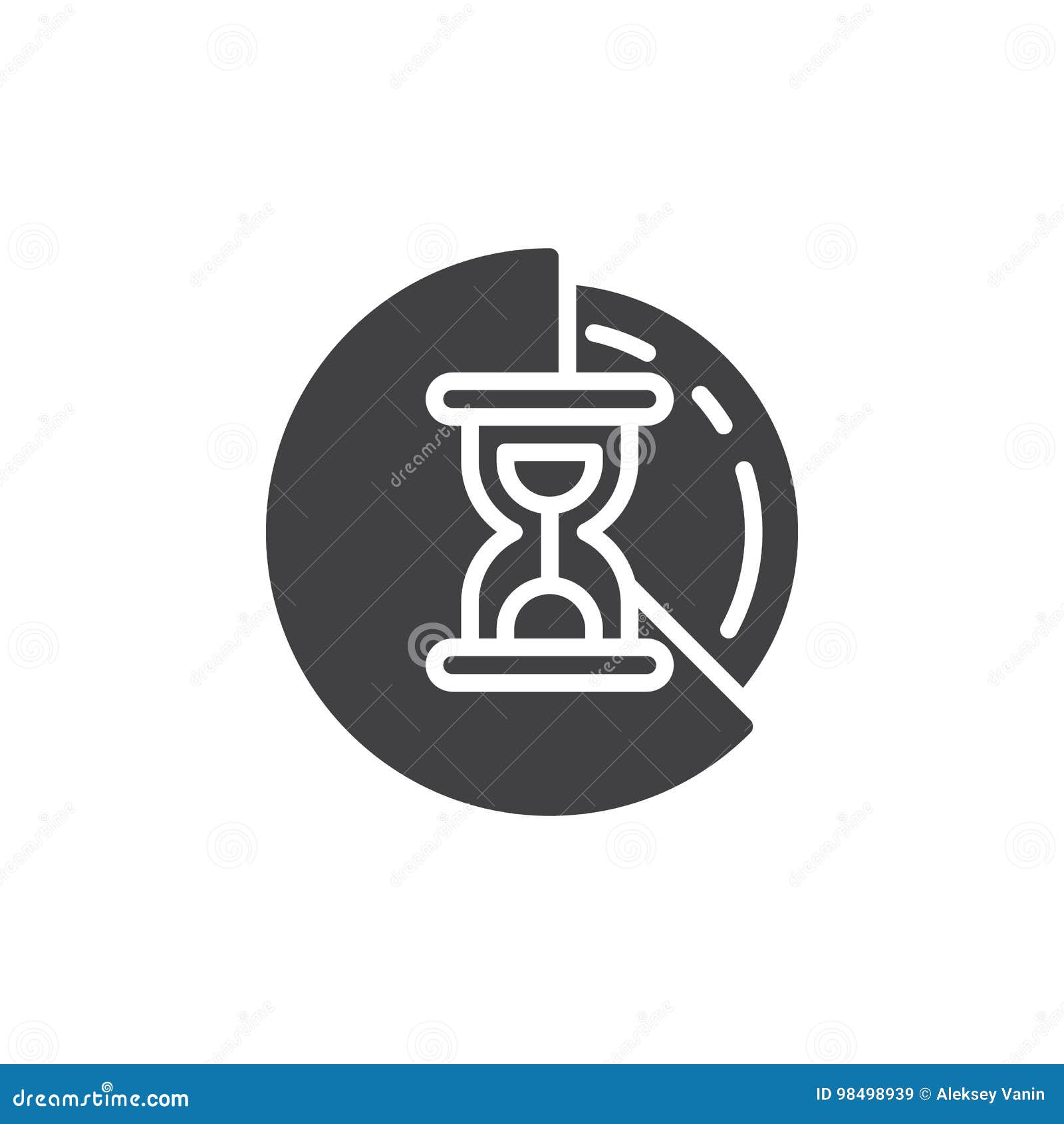 Zandloper En Cirkeldiagrampictogramvector Vector Illustratie ...