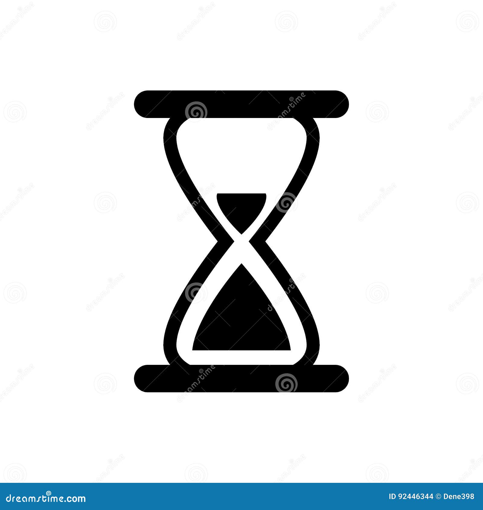 Zandloper vectorpictogram vector illustratie. Illustration of zand ...