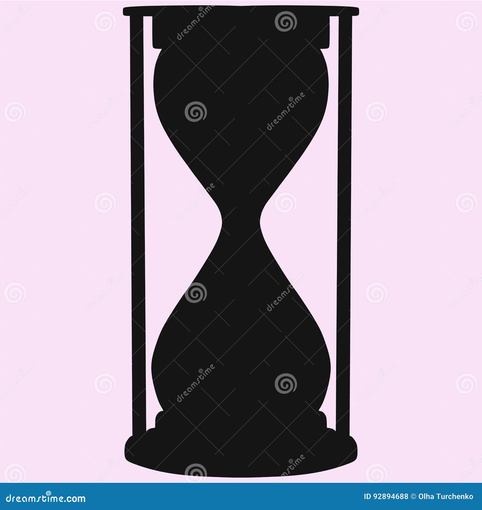 Zandloper vectorsilhouet vector illustratie. Illustration of graffiti ...