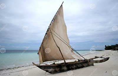 Zanzibar Dhow Boat stock image. Image of zanzibar, nungwi - 17869847