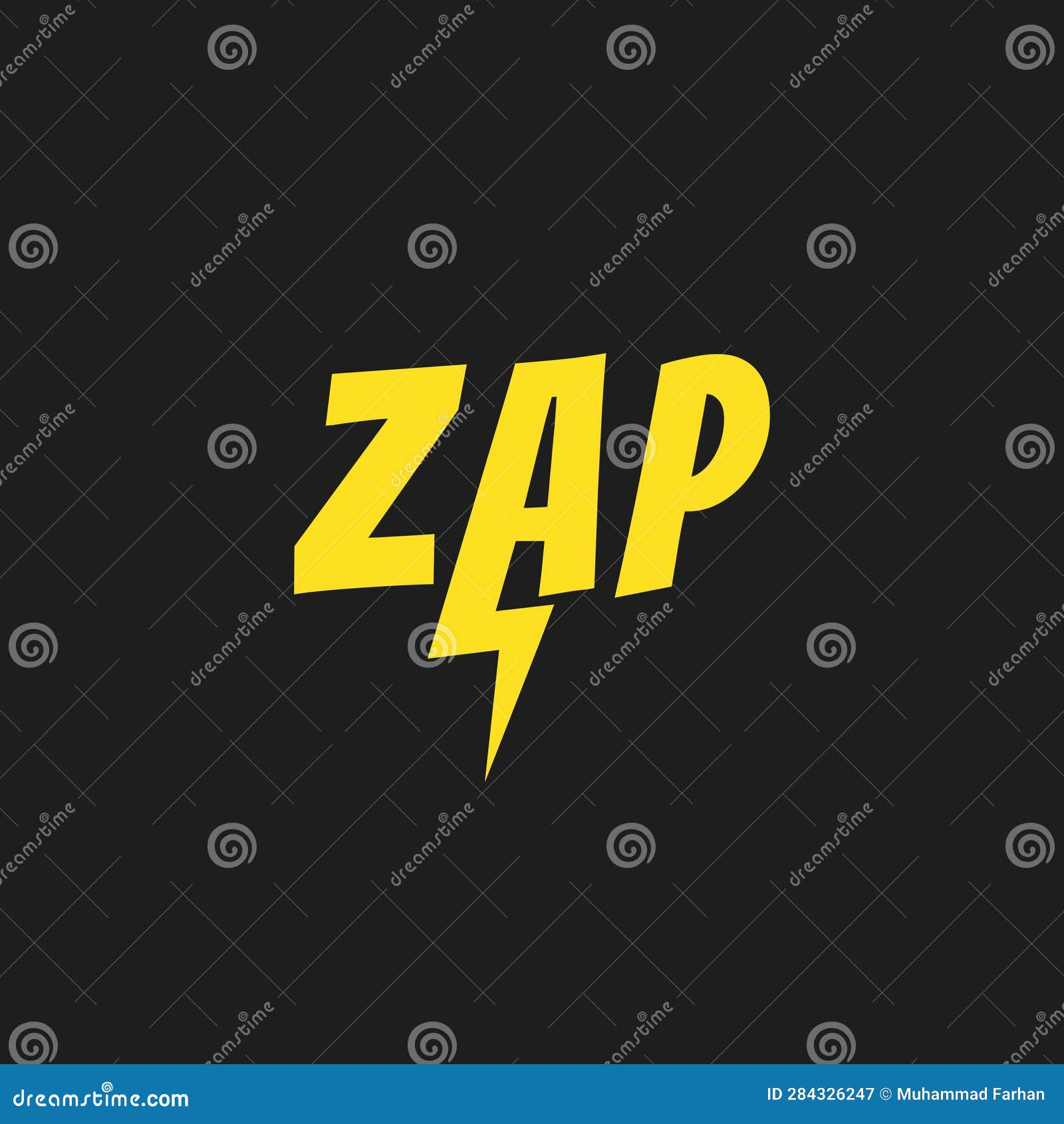 Zap Wordmark Logo Graphic Design Stock Vector - Illustration of vector ...