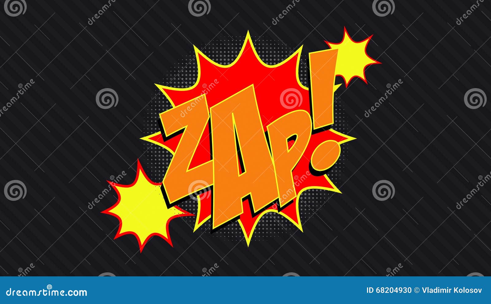 ZAP! Comic Book Bubble stock illustration. Illustration of artwork ...