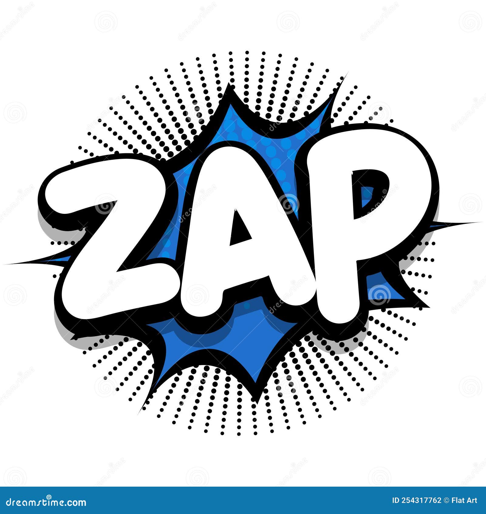 Zap Comic Book Explosion Bubble Vector Illustration Stock Vector ...