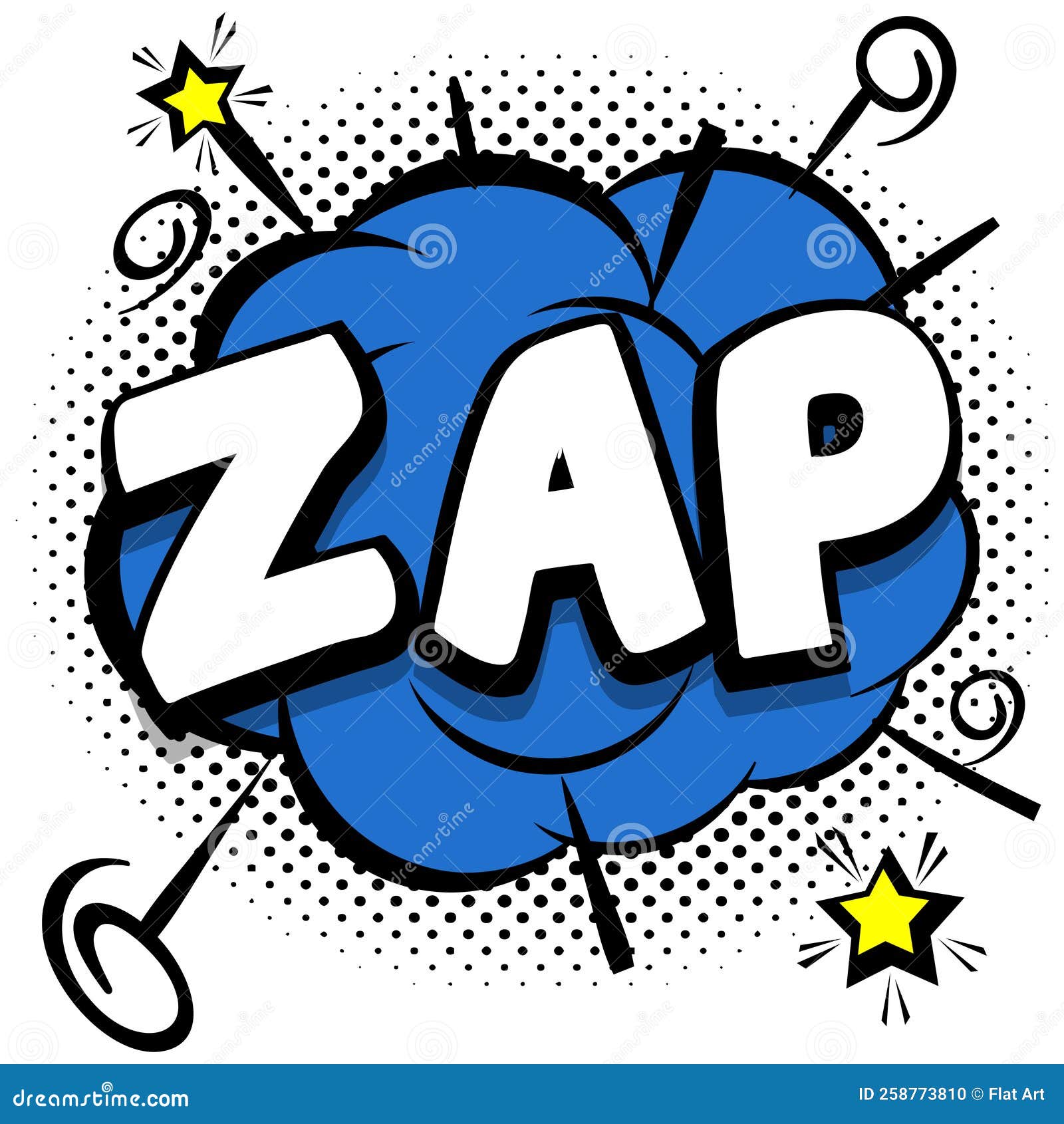 Zap Comic Bright Template with Speech Bubbles on Colorful Frames Stock ...