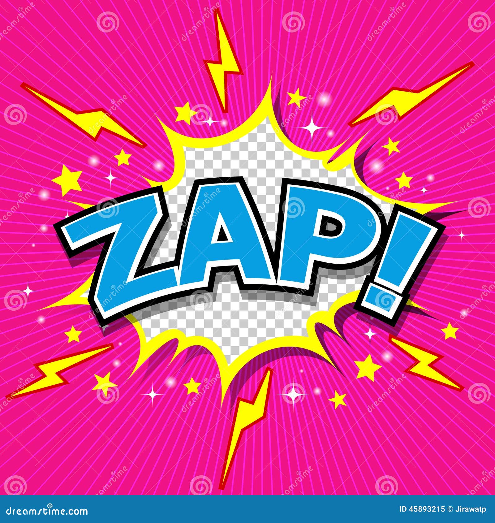 Zap! - Comic Speech Bubble, Cartoon. Stock Vector - Illustration of ...