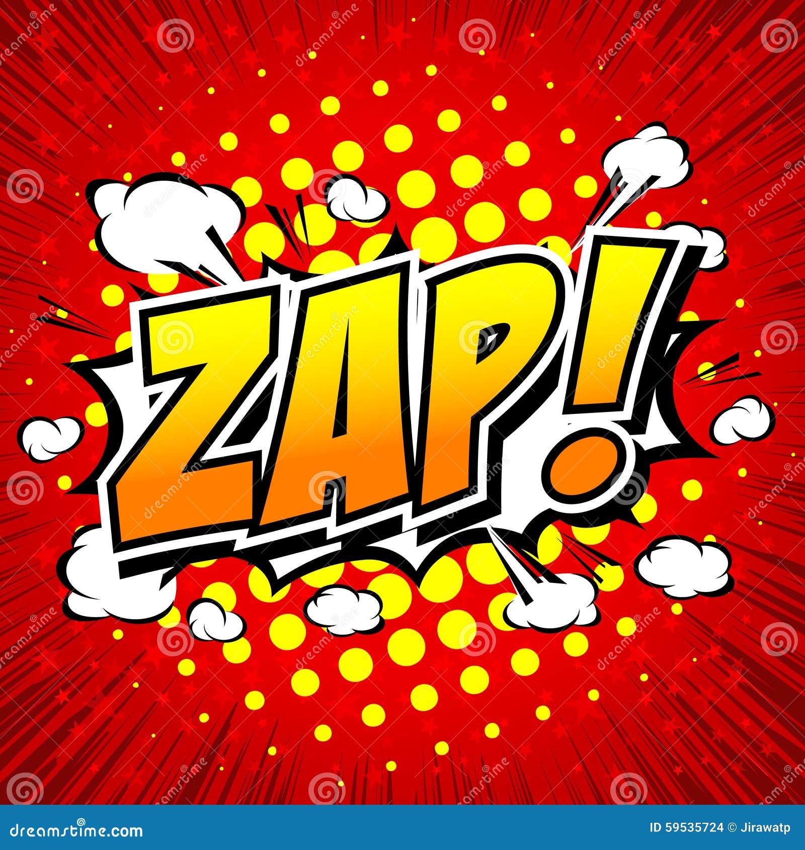 Zap! - Comic Speech Bubble, Cartoon Stock Vector - Illustration of boom ...