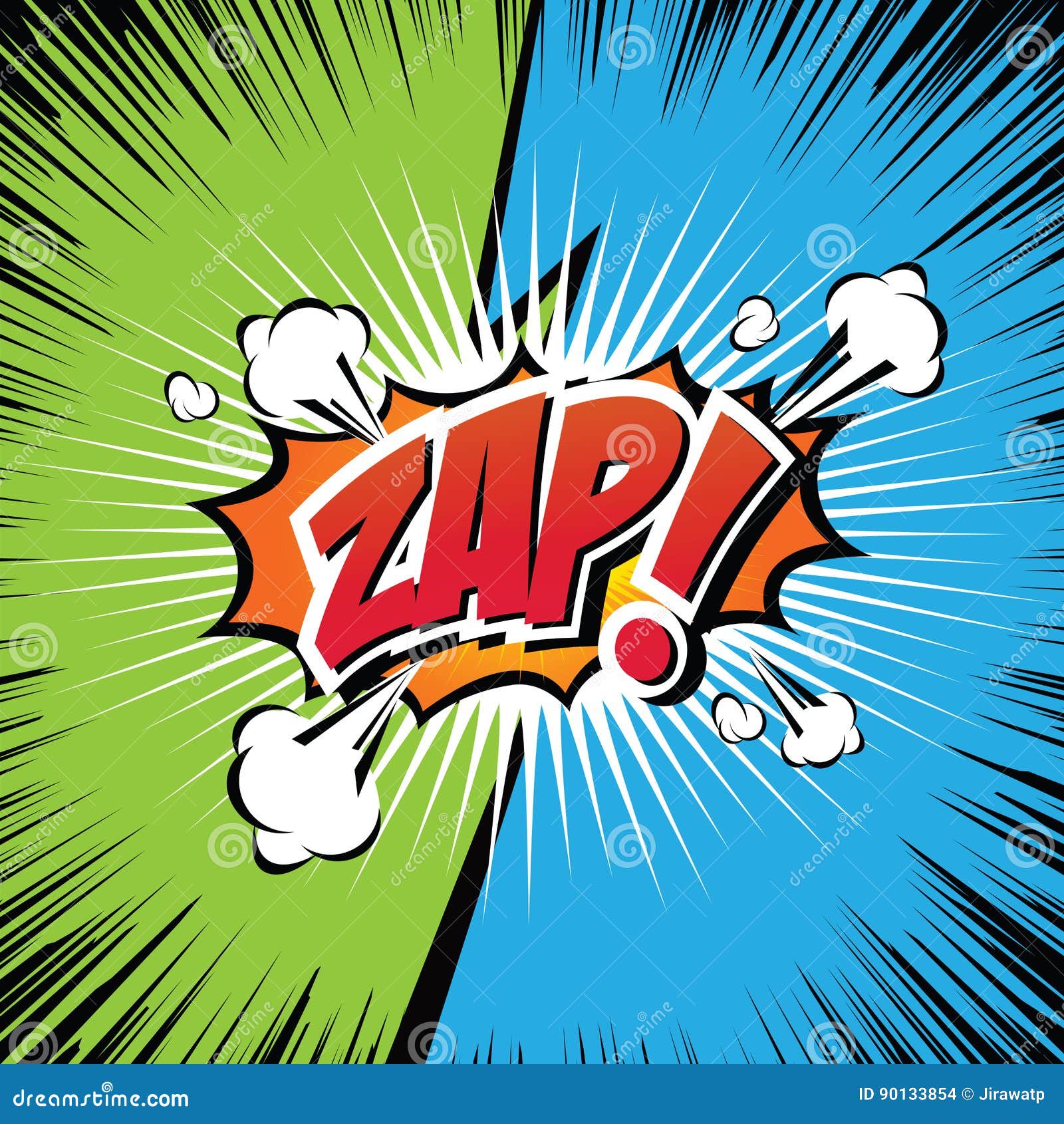 Zap! - Comic Speech Bubble, Cartoon Vector Illustration | CartoonDealer ...