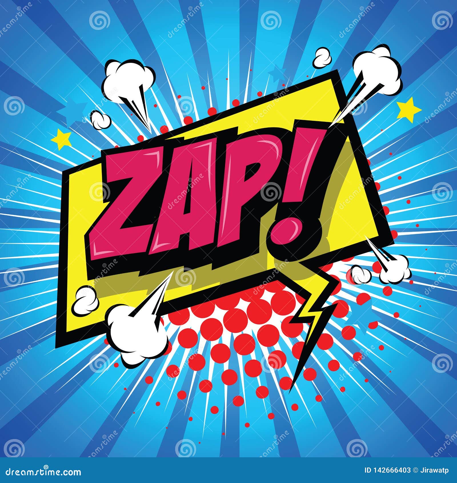 Zap! Comic Speech Bubble. Vector Eps 10. Stock Vector - Illustration of ...
