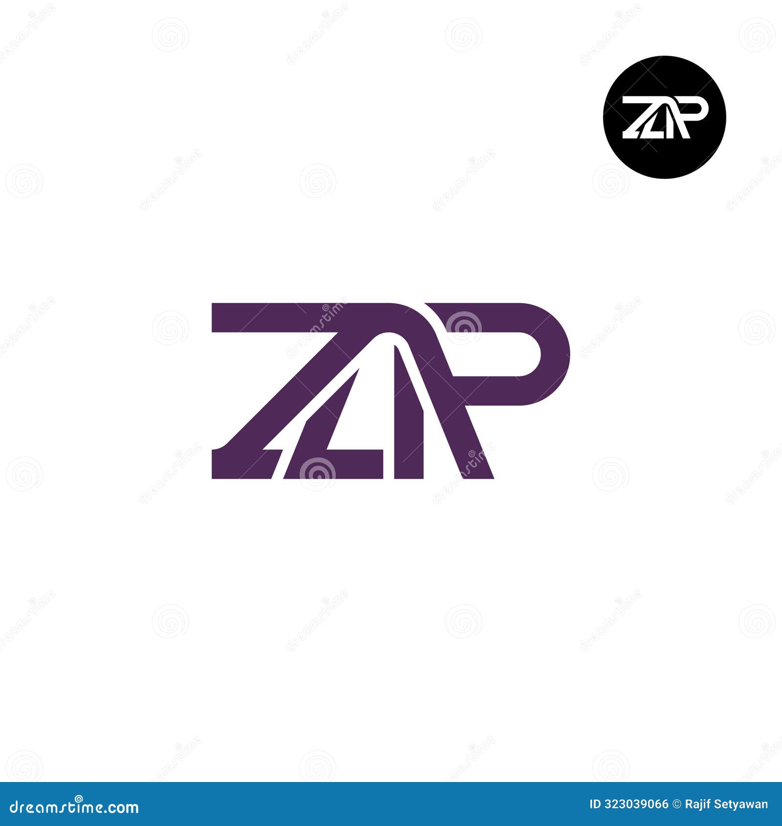 ZAP Logo Letter Monogram Design Stock Vector - Illustration of names ...