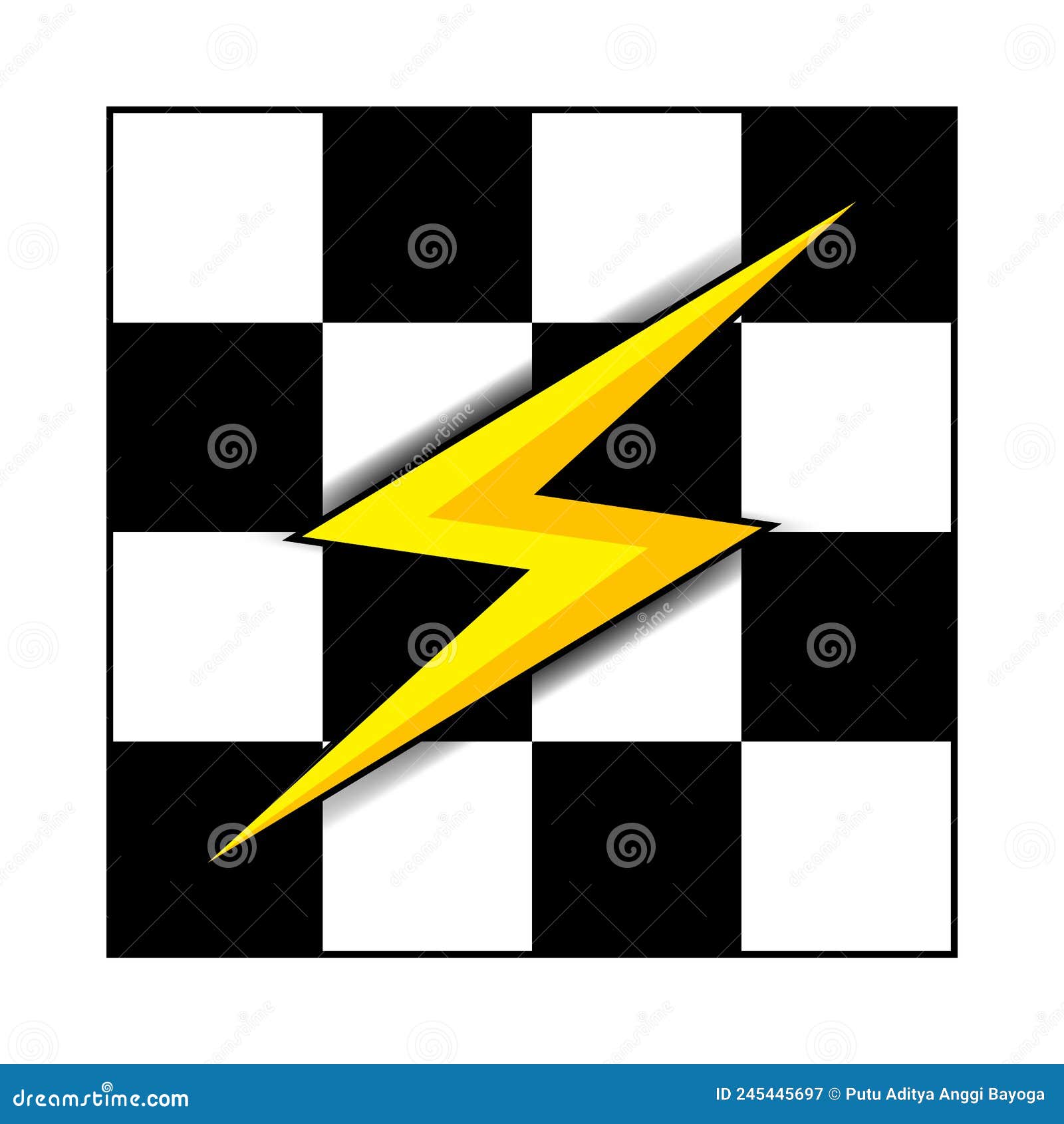 Zap logo stock vector. Illustration of identity, checkered - 245445697