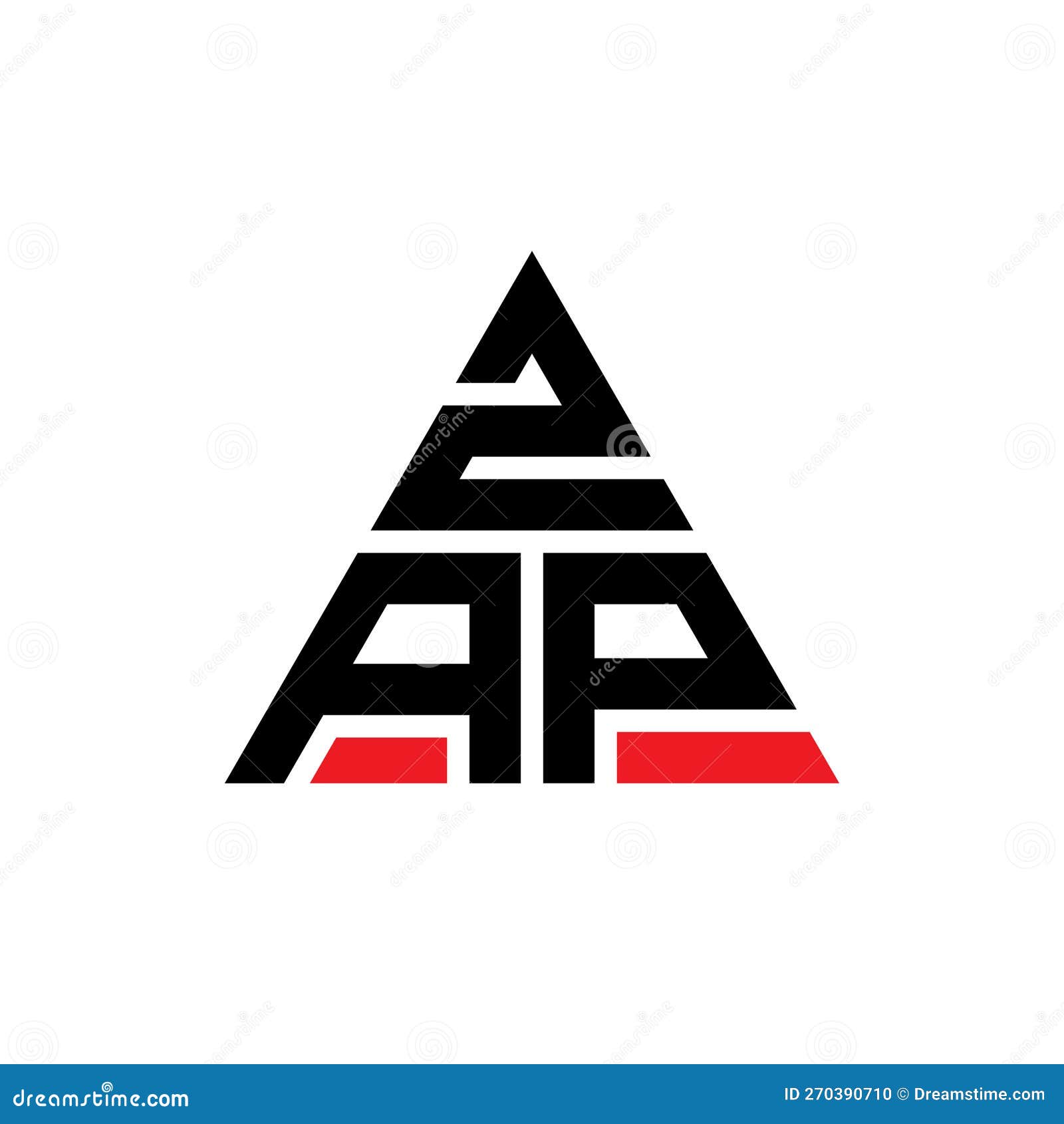 ZAP Triangle Letter Logo Design with Triangle Shape. ZAP Triangle Logo ...