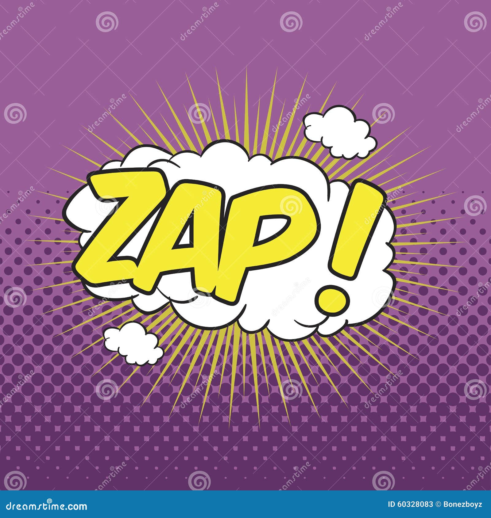 ZAP! Wording Sound Effect stock vector. Illustration of speech - 60328083