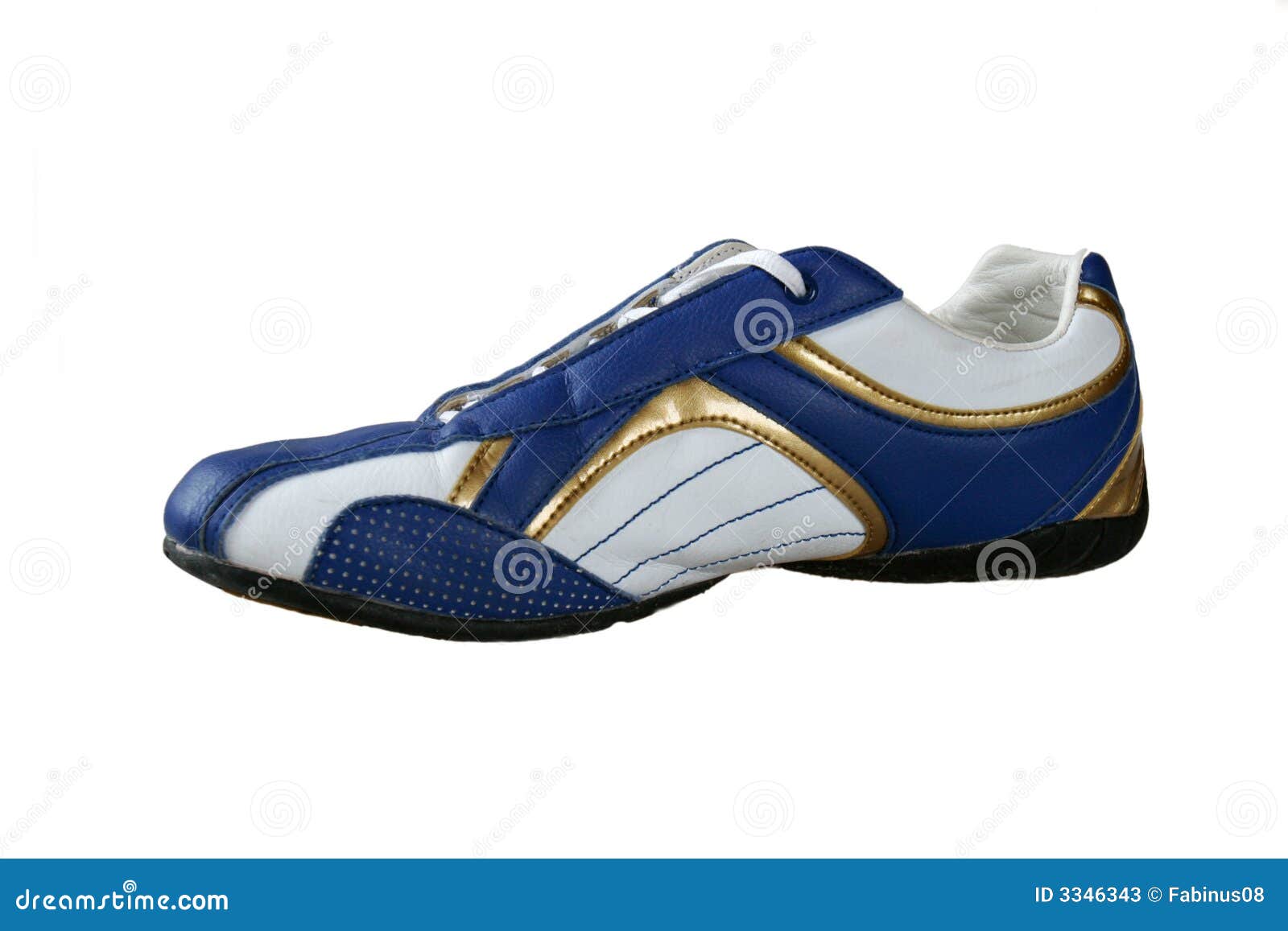 Zapato azul de cuero imagen de archivo. Imagen de boots - 3346343