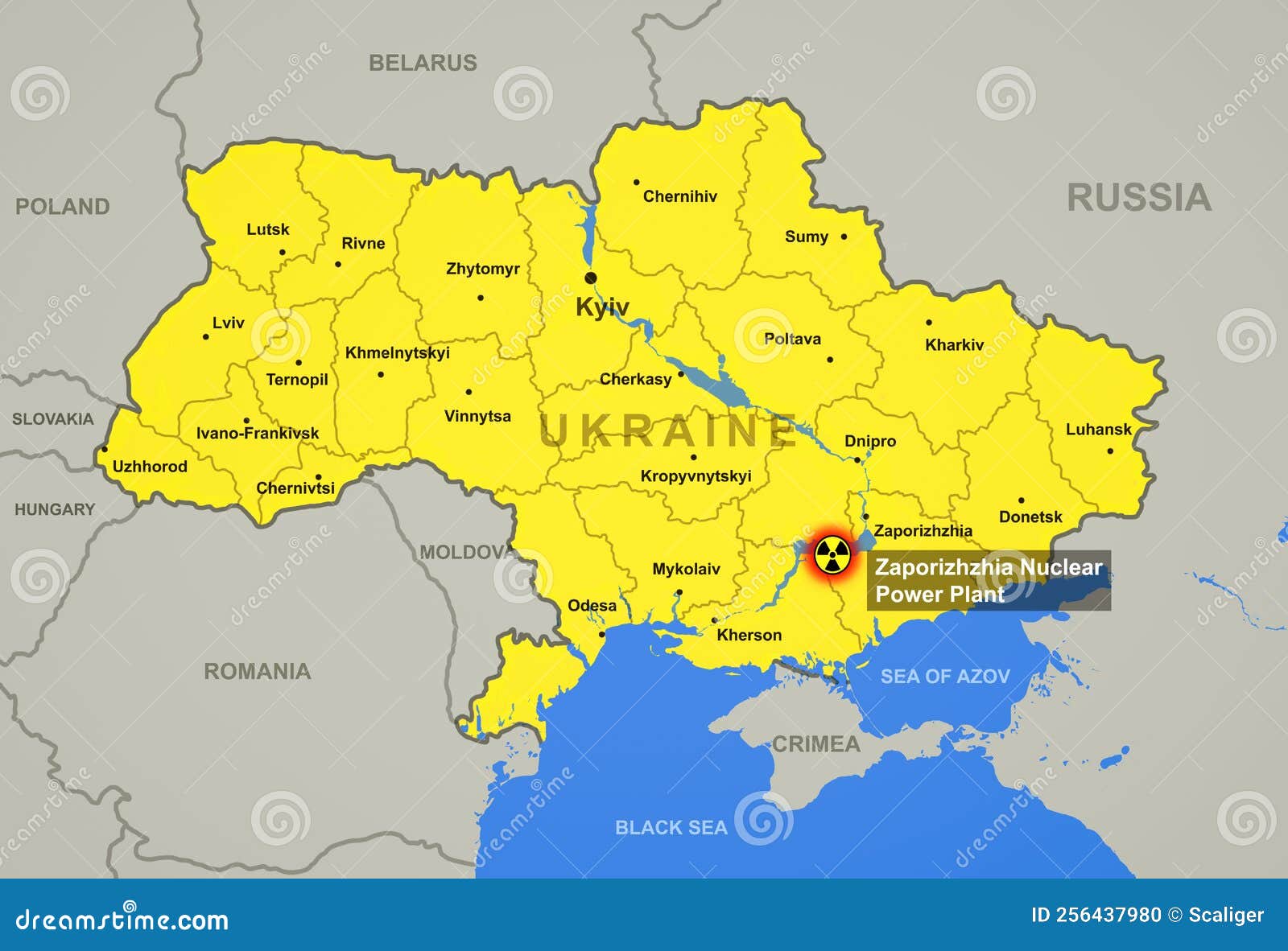 Zaporizhzhia Nuclear Power Plant In Ukraine Map Royalty-Free Stock ... Zaporizhzhia Nuclear Power Plant In Ukraine Map Royalty-Free Stock ...