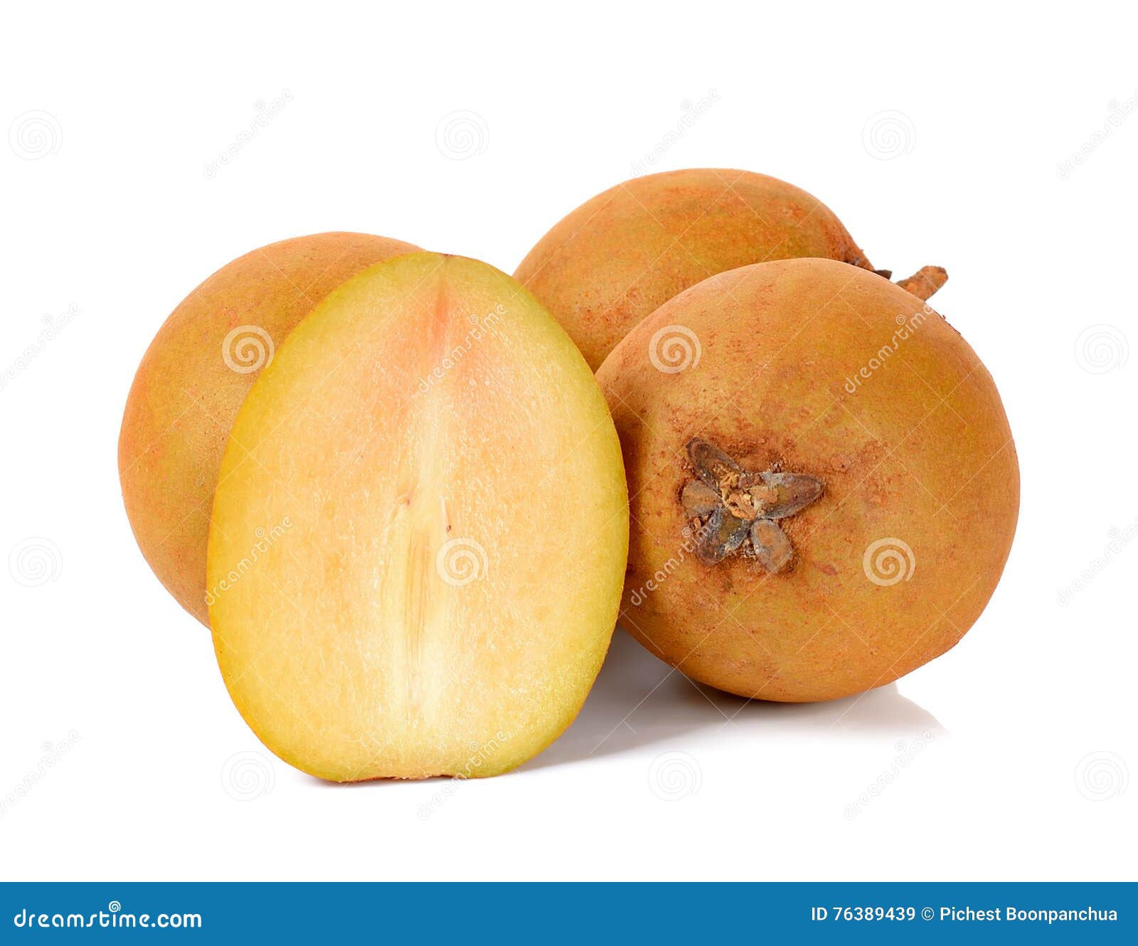 Zapote en el fondo blanco imagen de archivo. Imagen de entero - 76389439