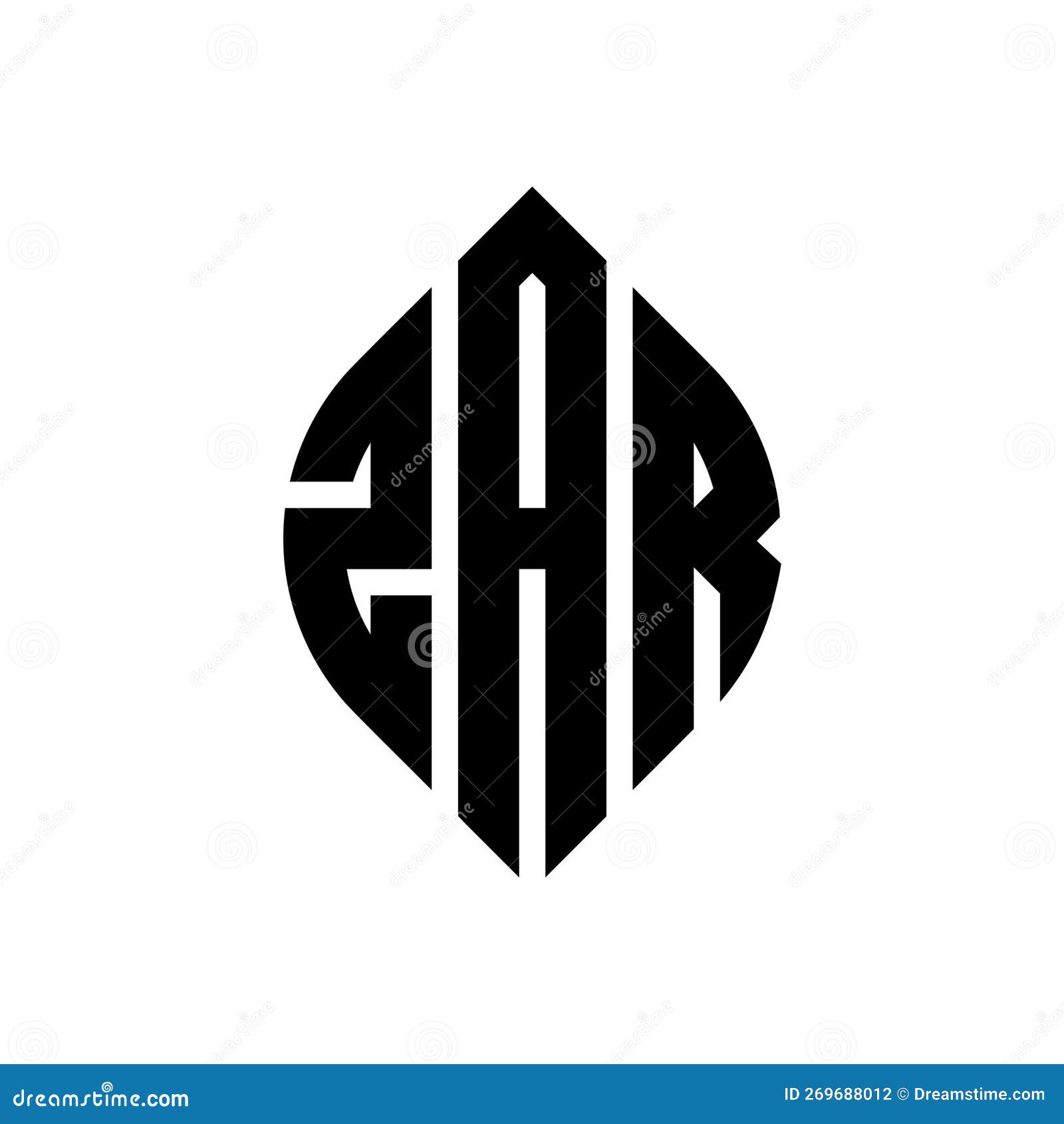 ZAR Circle Letter Logo Design with Circle and Ellipse Shape. ZAR ...