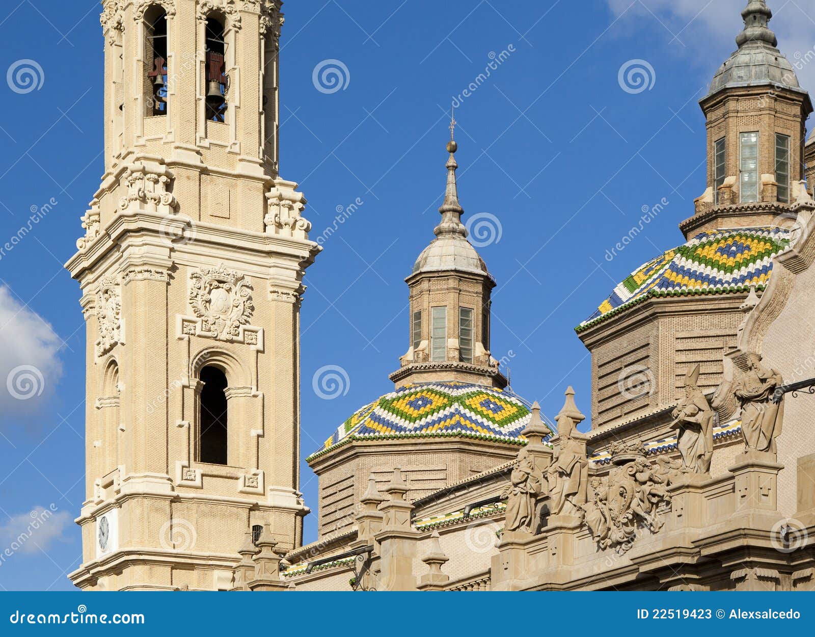 Zaragoza Cathedral stock image. Image of culture, roof - 22519423