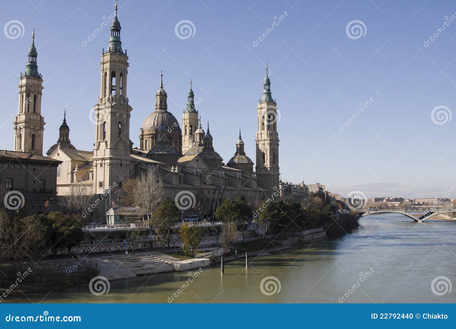 Zaragoza from El Pilar Bell Tower Stock Photo - Image of tourism, river ...