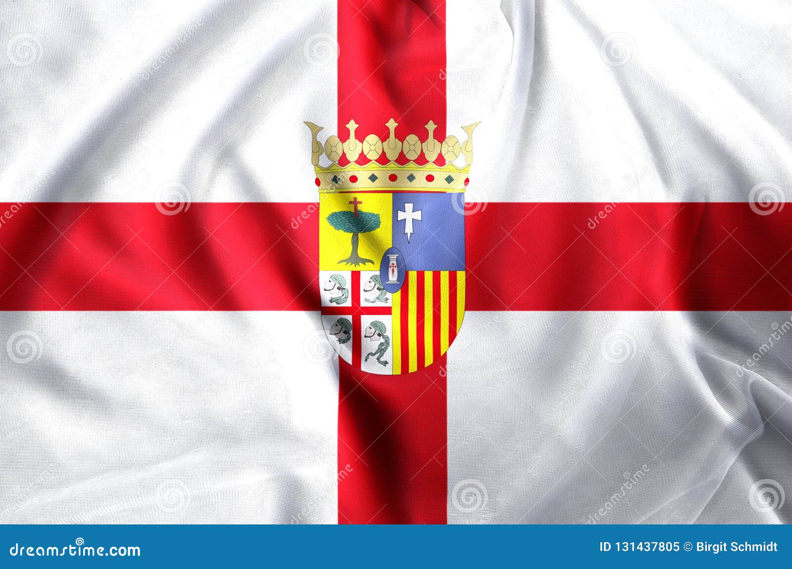Zaragoza flag illustration stock illustration. Illustration of ...