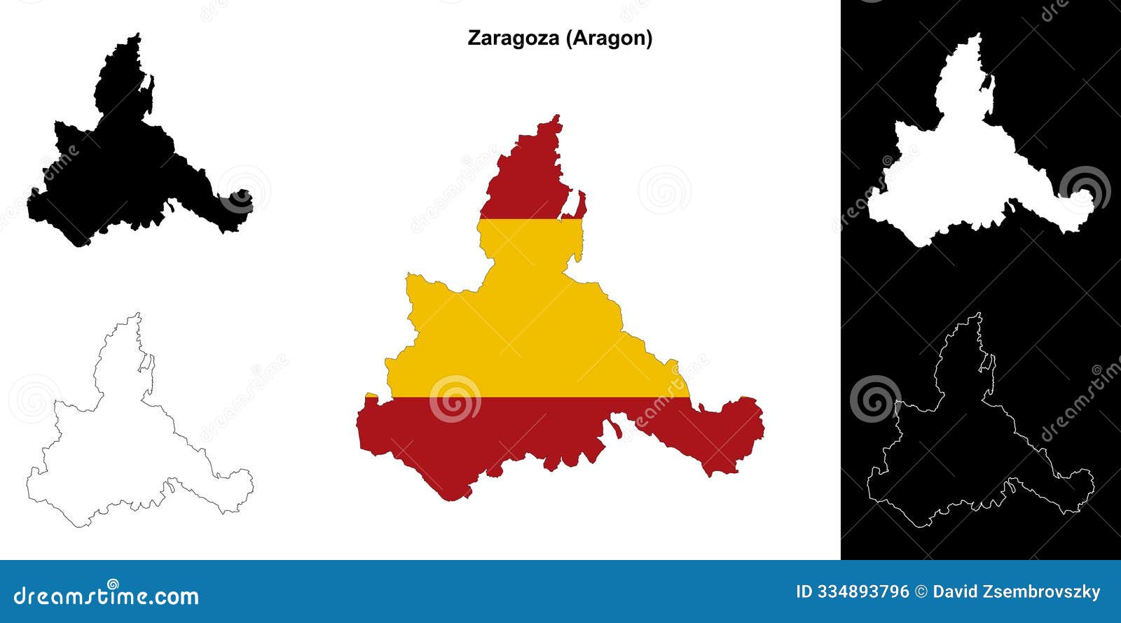 Zaragoza Outline Map Vector Illustration | CartoonDealer.com #334893796