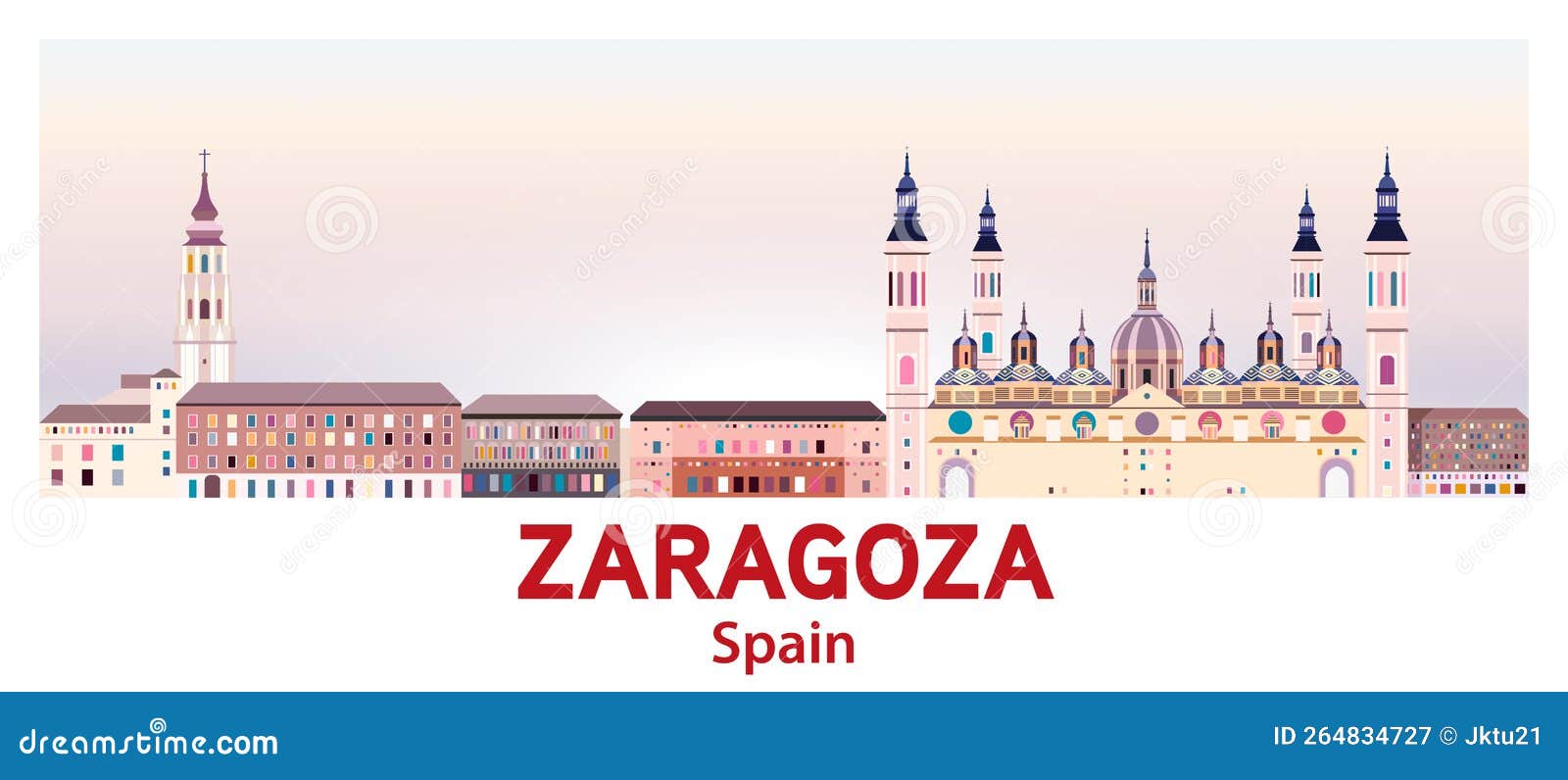 Zaragoza Map Vector Silhouette Illustration Isolated On White ...