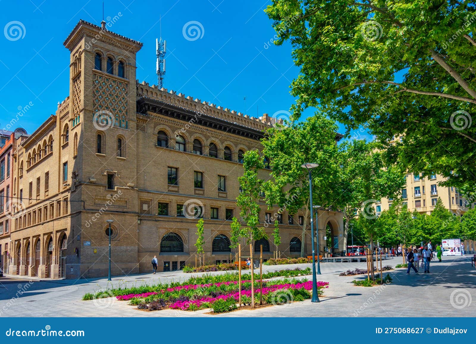 Zaragoza, Spain, May 30, 2022: People are Strolling a Street in ...