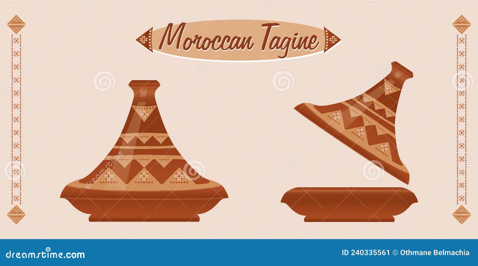 Set Of Tajine Or Tagine Moroccan Cartoon Icon Design Template With ...
