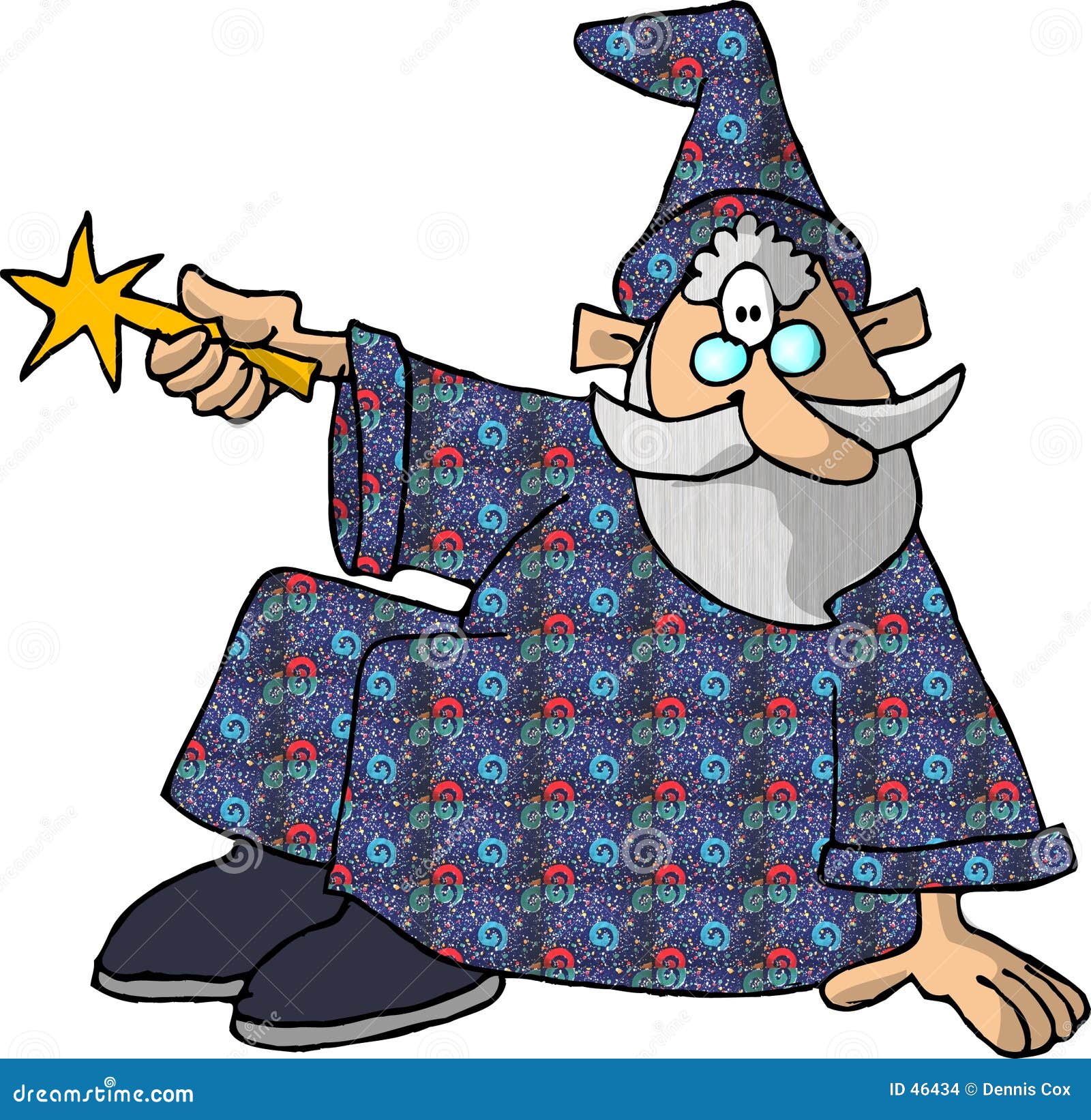 Zauberer 2 stock abbildung. Illustration von merlin, zauberstab - 46434